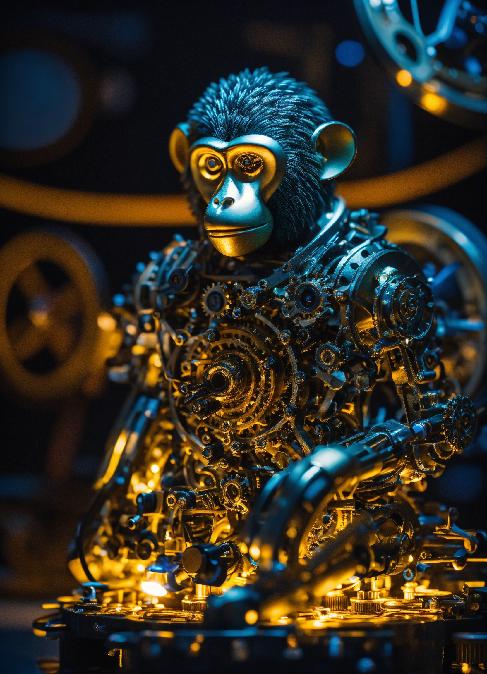 Lexica - "Illuminated Thought Process", glowing MONKEY center stage ...