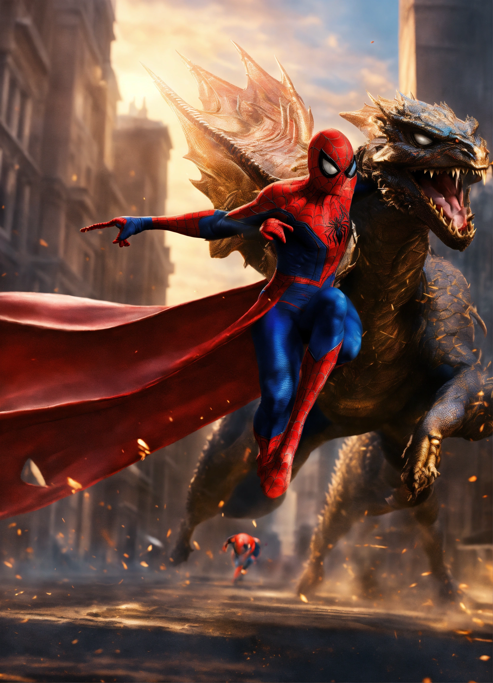 Lexica - Strongest sorceress spiderman running away from dragon ...