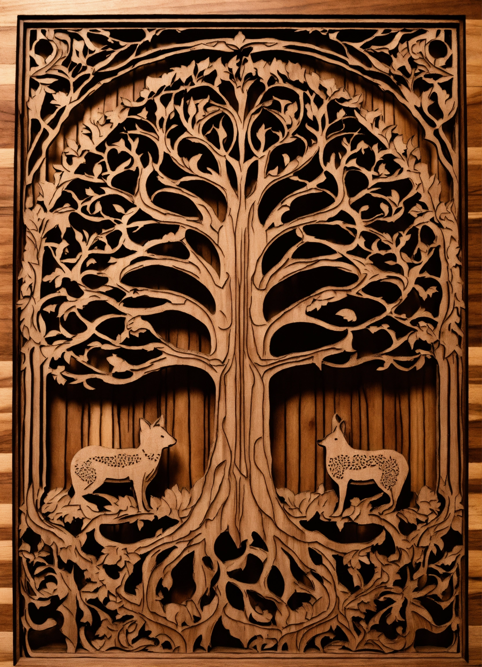 Lexica - Tree of life / black and white/ simple / walnut tree/ cnc ...