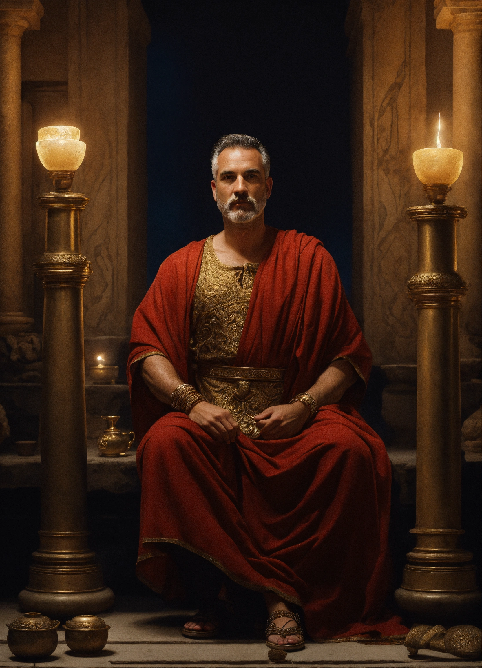 Lexica - A rich roman tribune wearing a rich tunic, mediterranean type ...