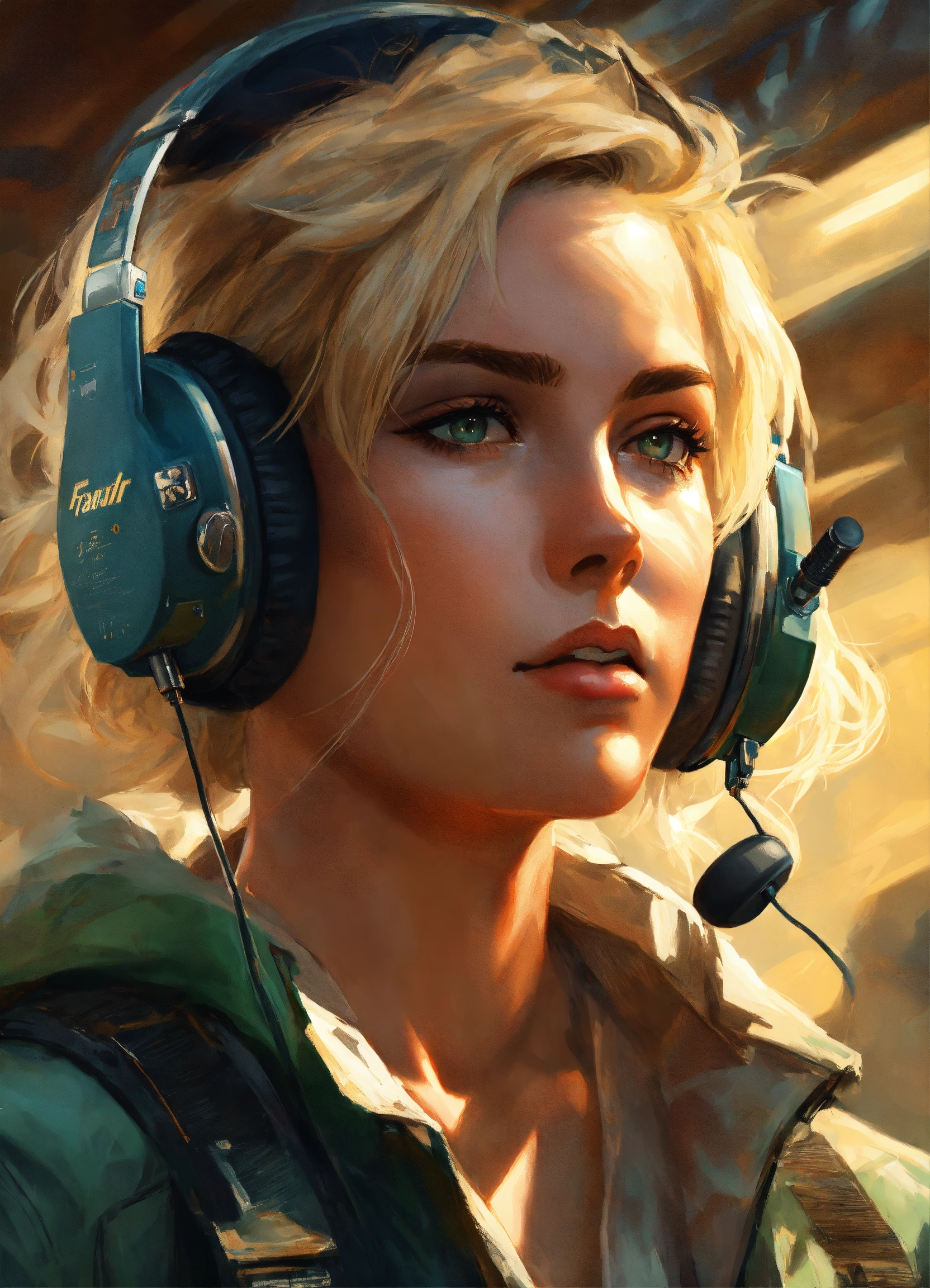 Lexica - Fallout 5, us helicopter pilot, oversized headphones ...