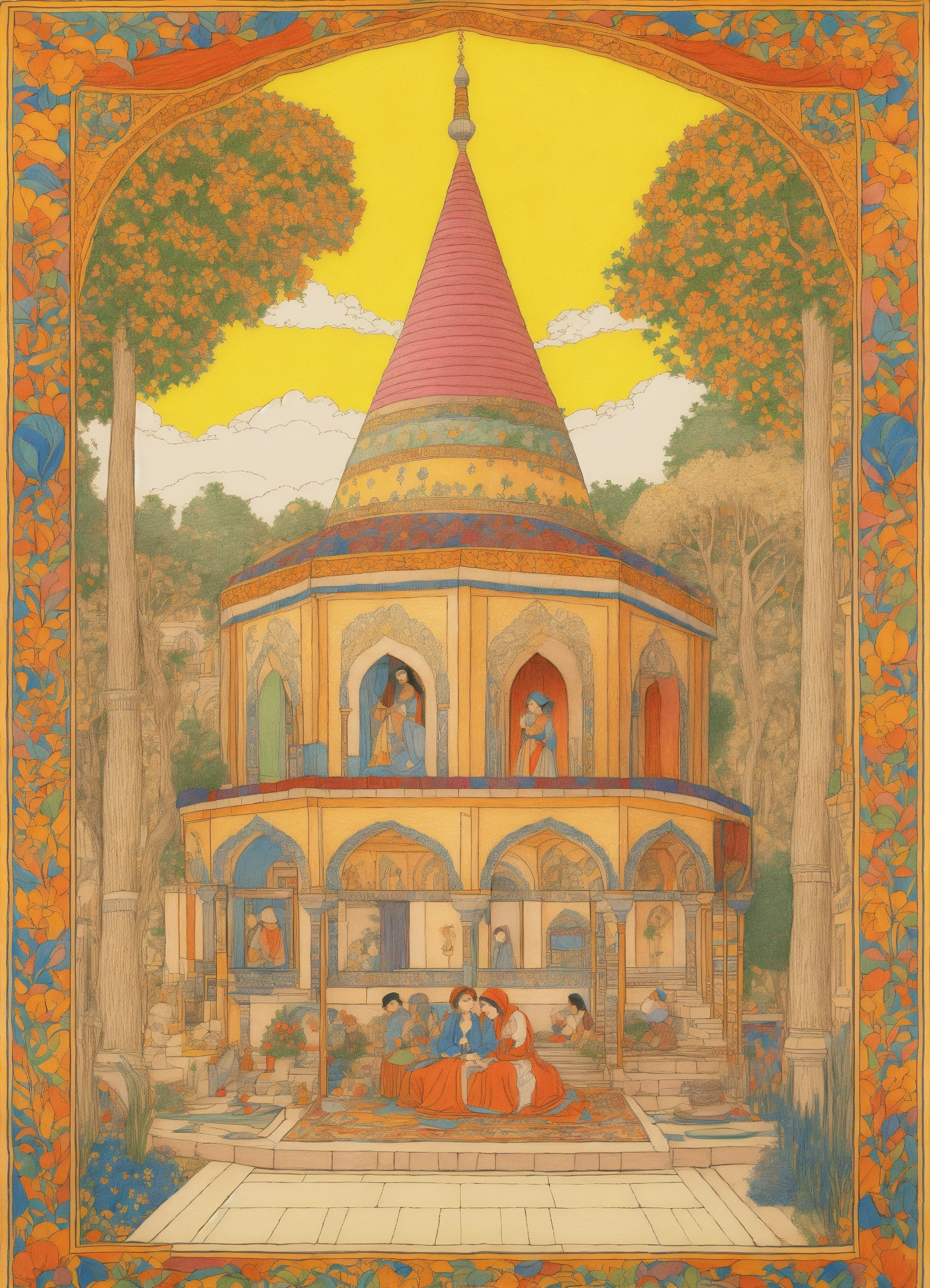 Lexica - Traditional turkish art drawing the nature of God. Line ...