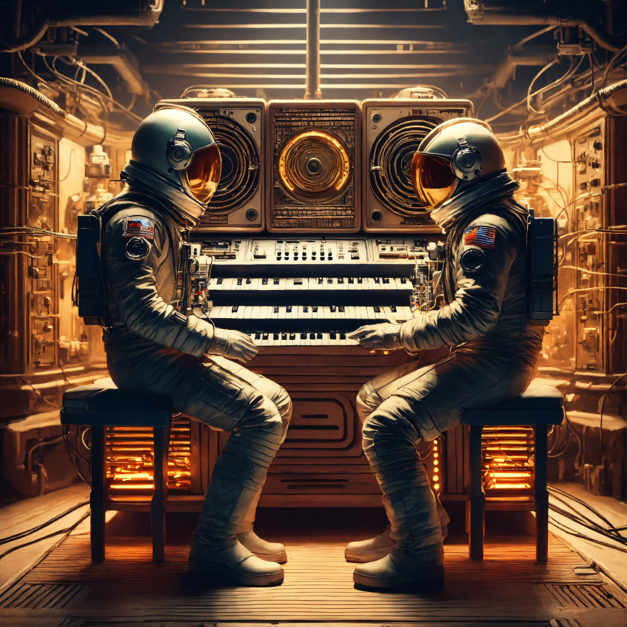 Lexica - Intricate detailed artwork two astronauts playing on an ...