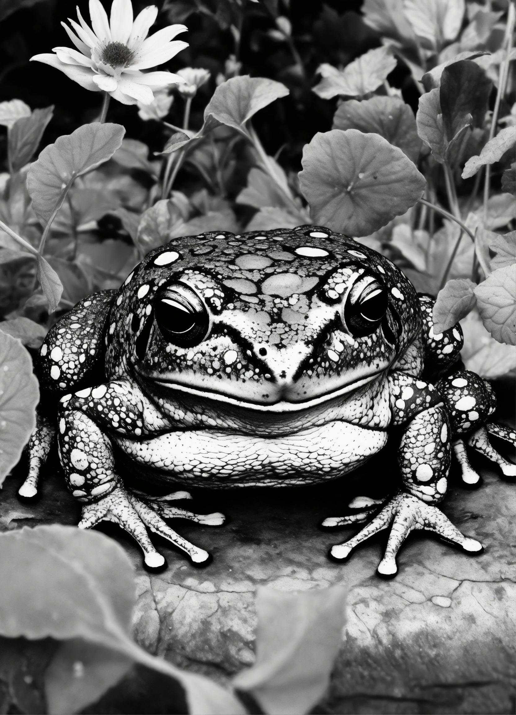 Lexica - Photorealistic Toad as a black and white Samuri QR code weed ...