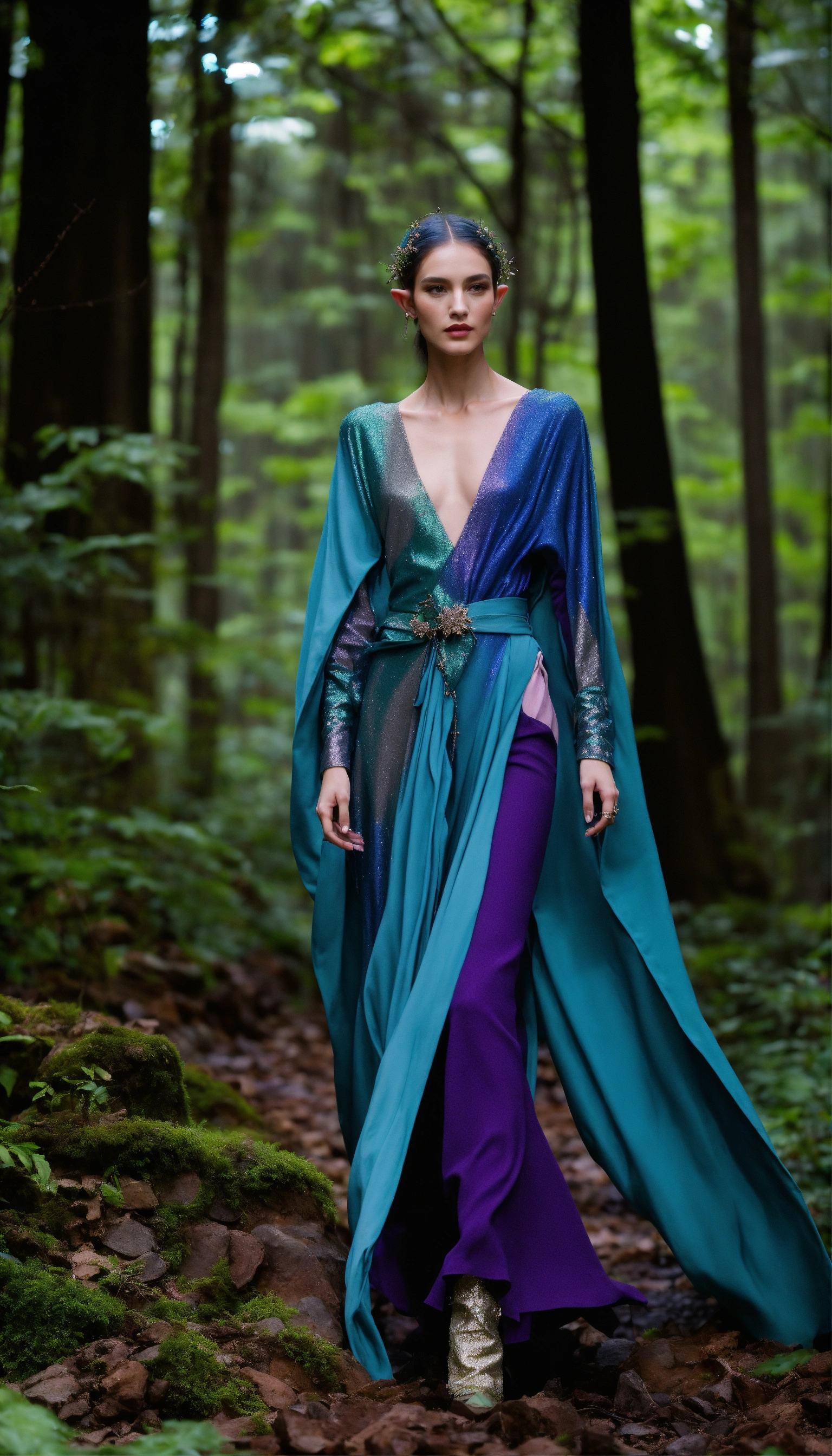 Lexica - Lothlorien androgynous elves walking runway during elvin ...