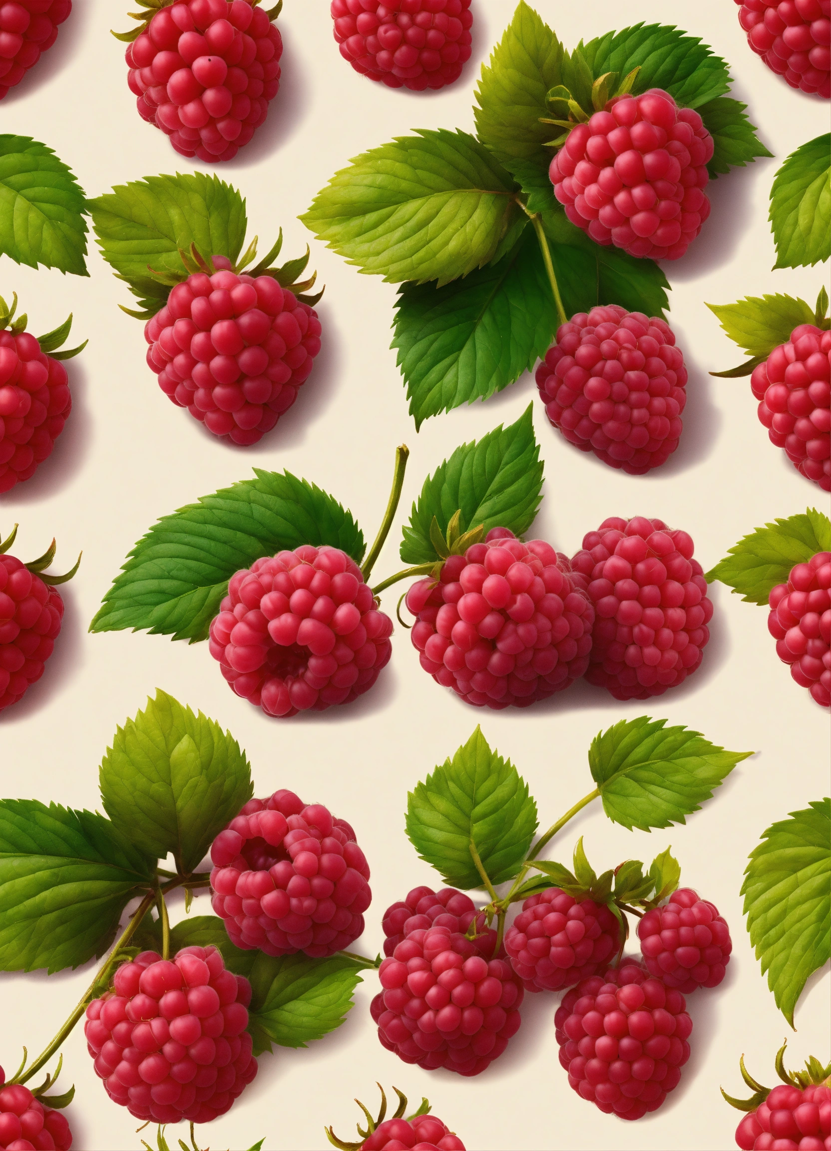 Lexica - Checkered pattern, RASPBERRIES, Realistic