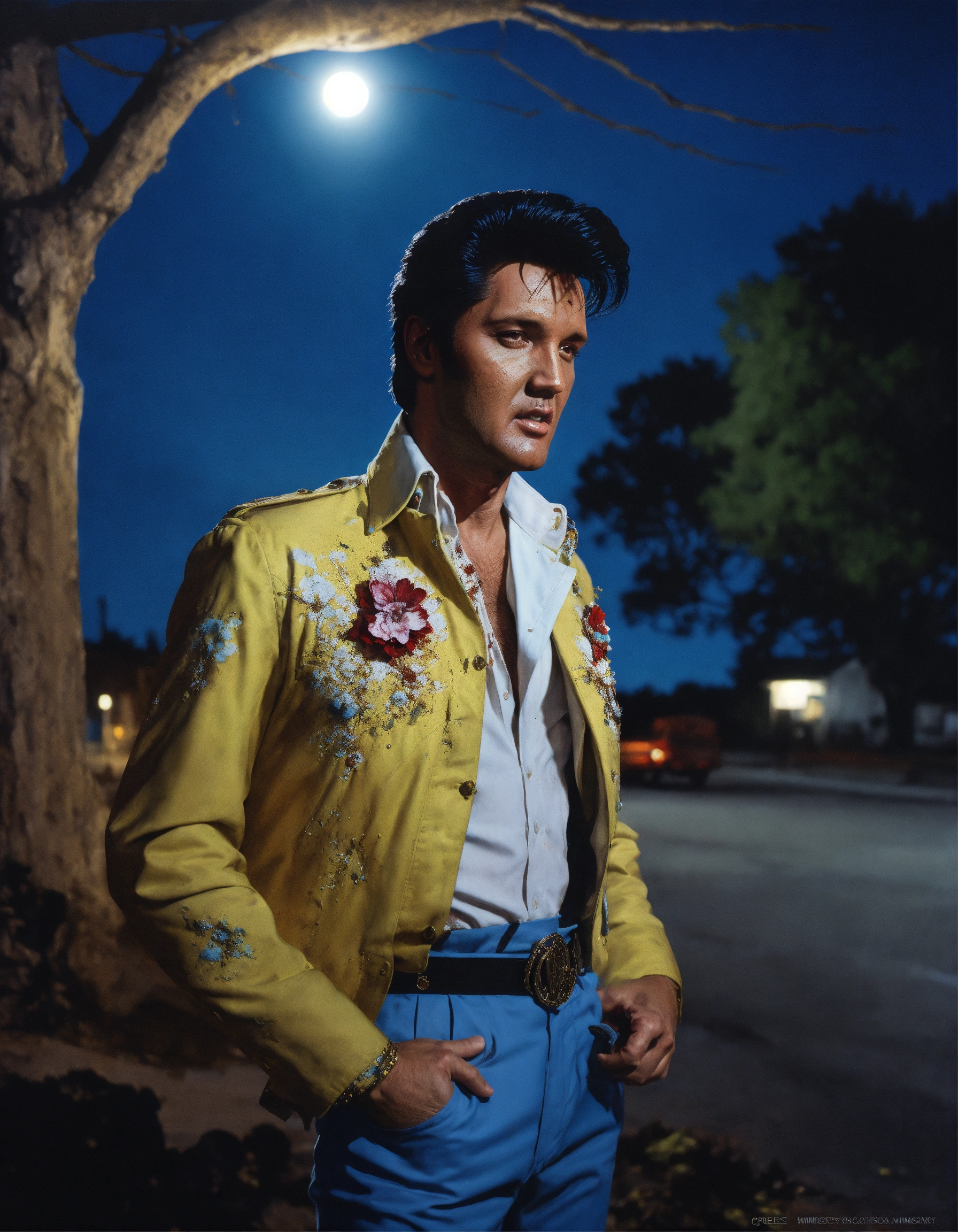 Lexica - Hyperrealistic photo portrait of Elvis Presley zombie ...