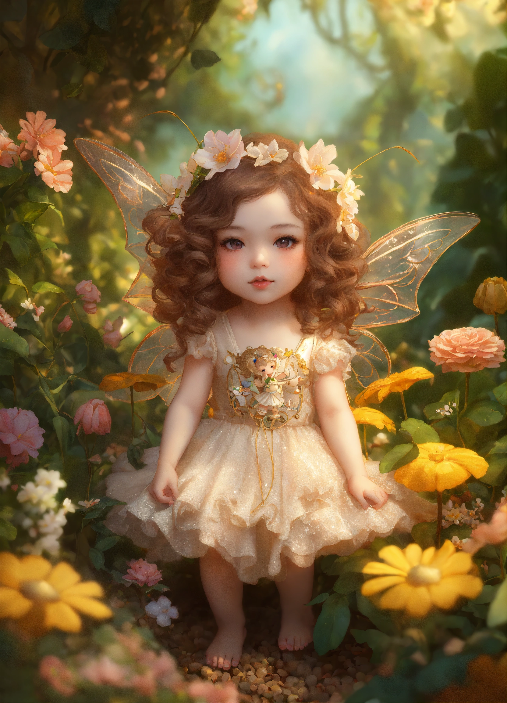 Lexica - Portrait and shot full body of a very cute glad fairy chibi ...