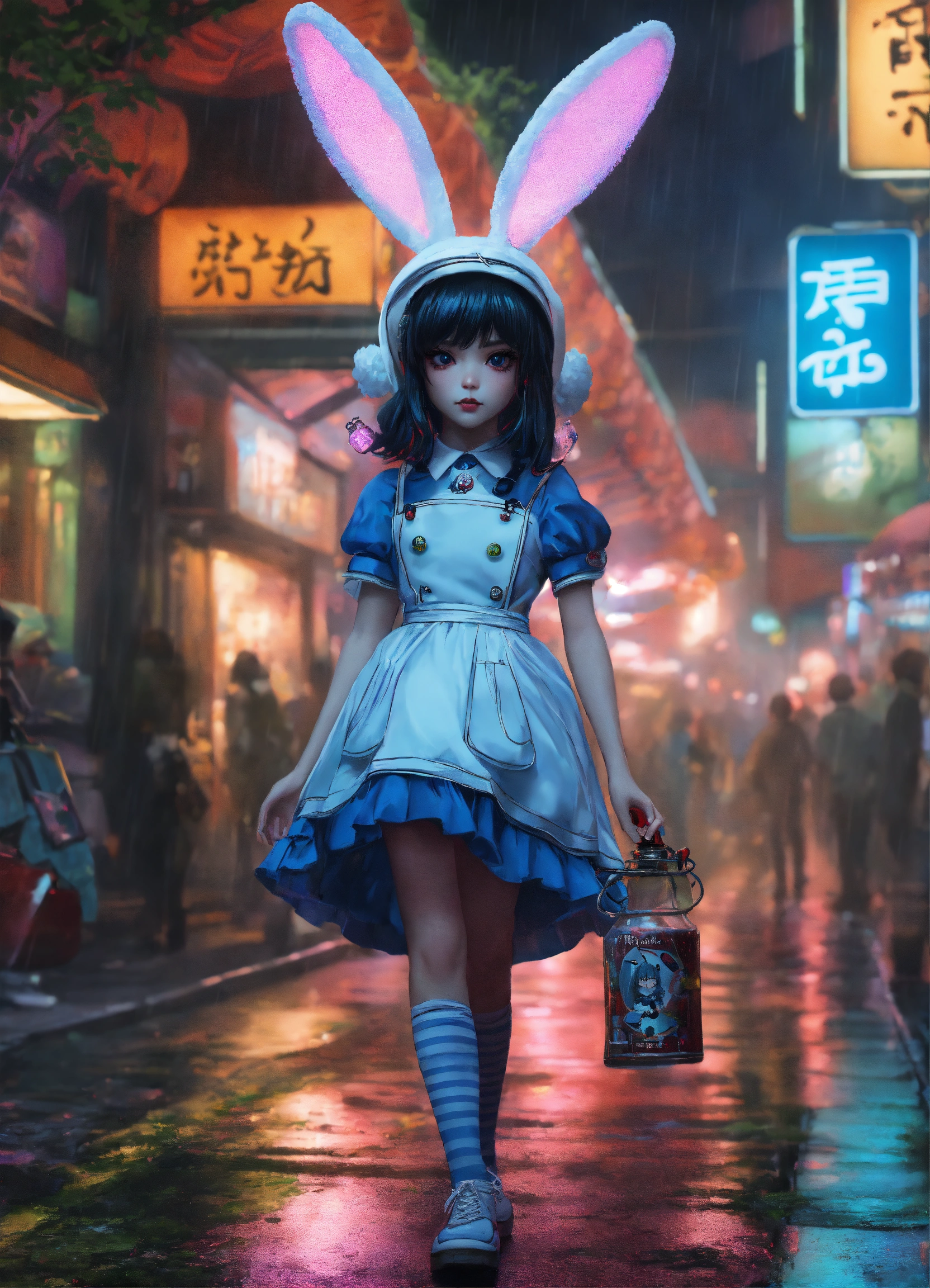 Lexica - Running creepy little japanese alien anime alice in wonderland ...