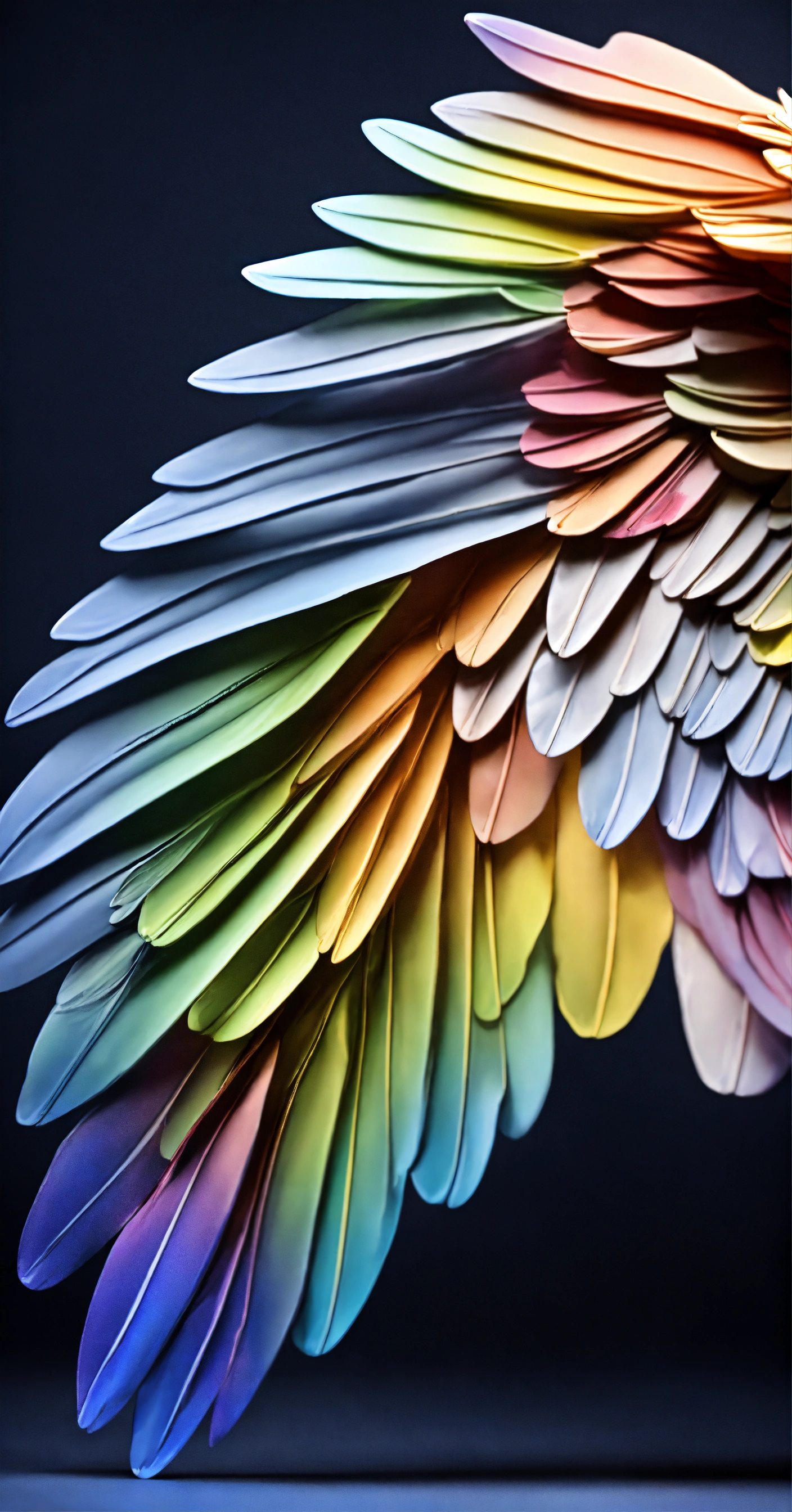 Lexica - Beautiful and perfect small angel wings in soft rainbow colors ...
