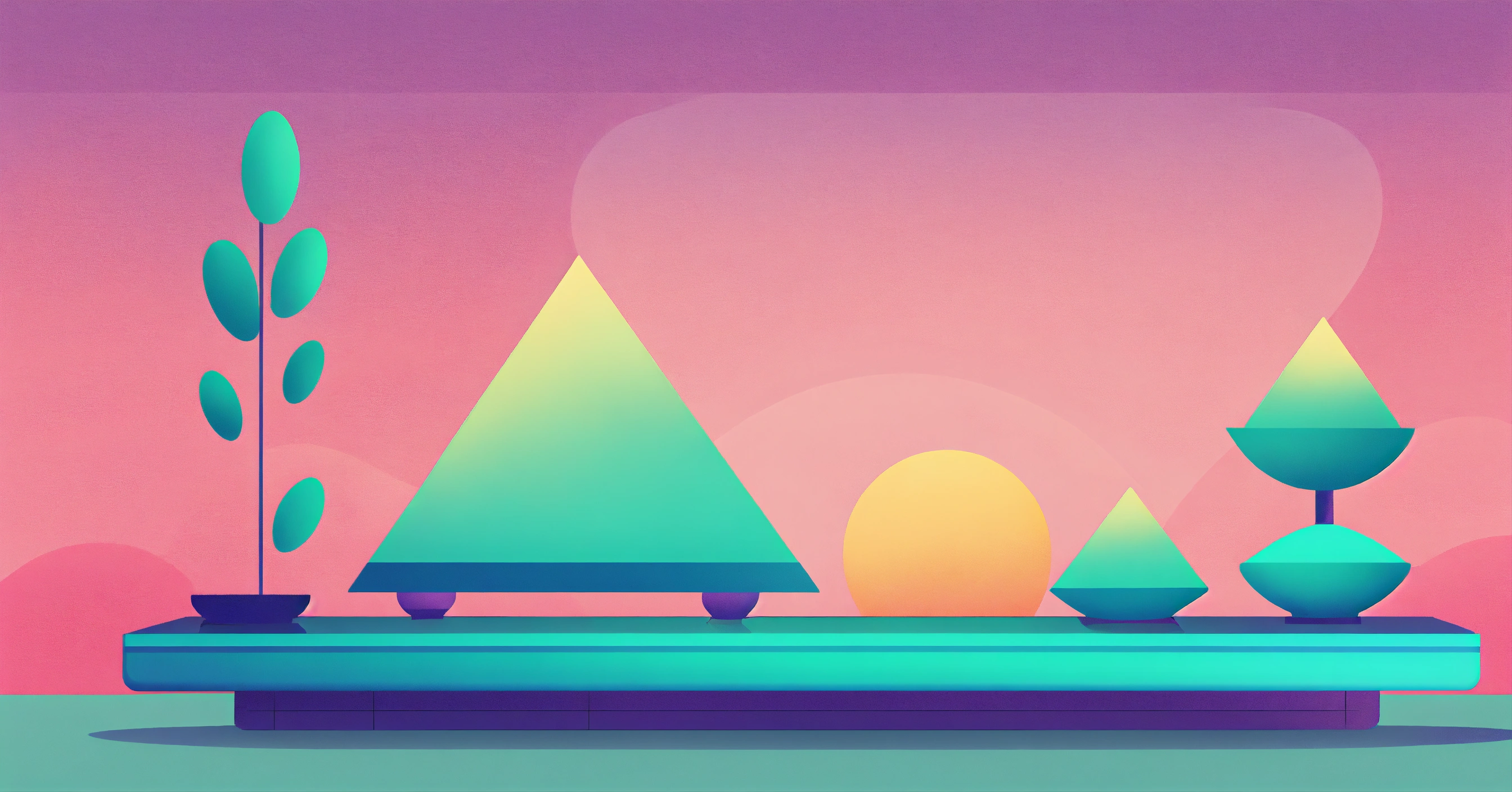 Lexica - Balance device simple flat gradient illustration. jade