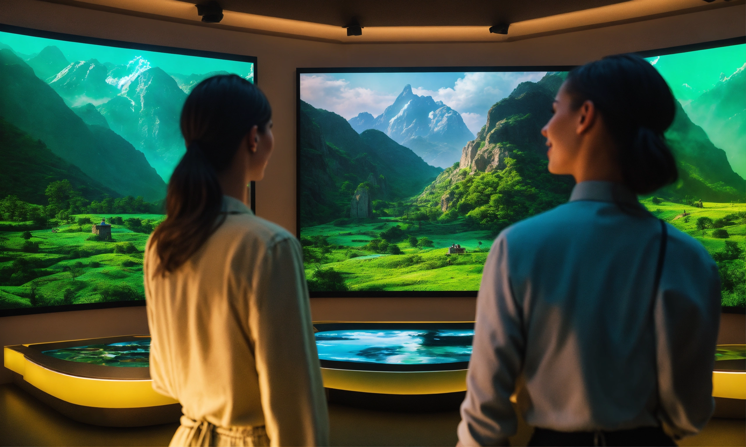 Lexica - Retro high detailed interactive touchscreens on walls, 3 ...