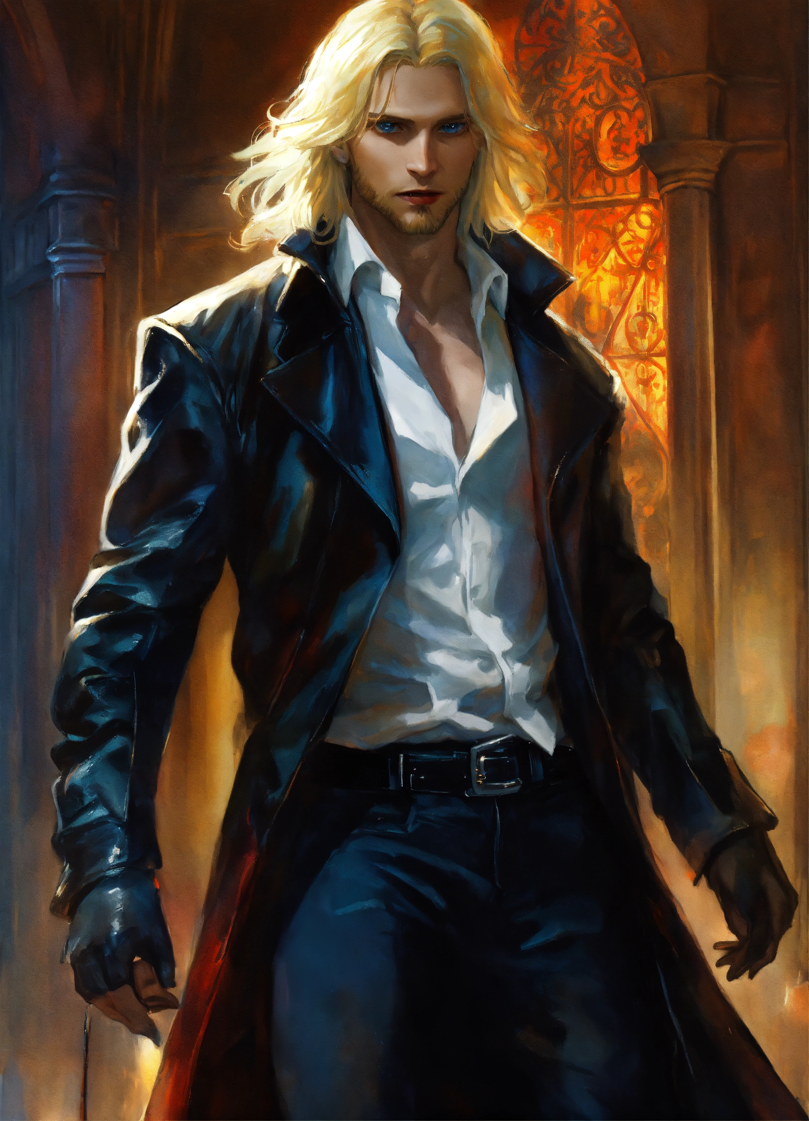Lexica - A thin blond male Setite vampire faith preacher from Vampire ...