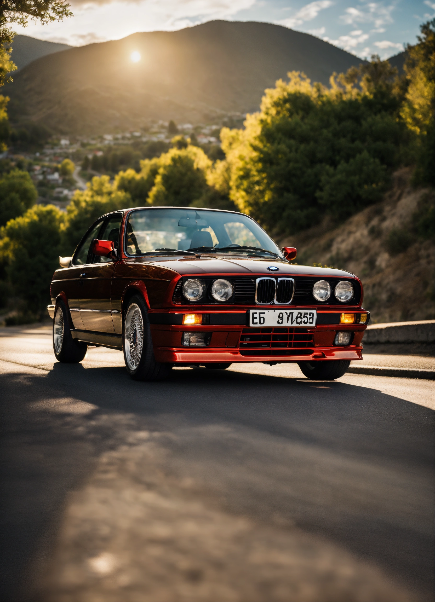 Lexica - Sleek BMW E30 in its iconic design, positioned prominently ...