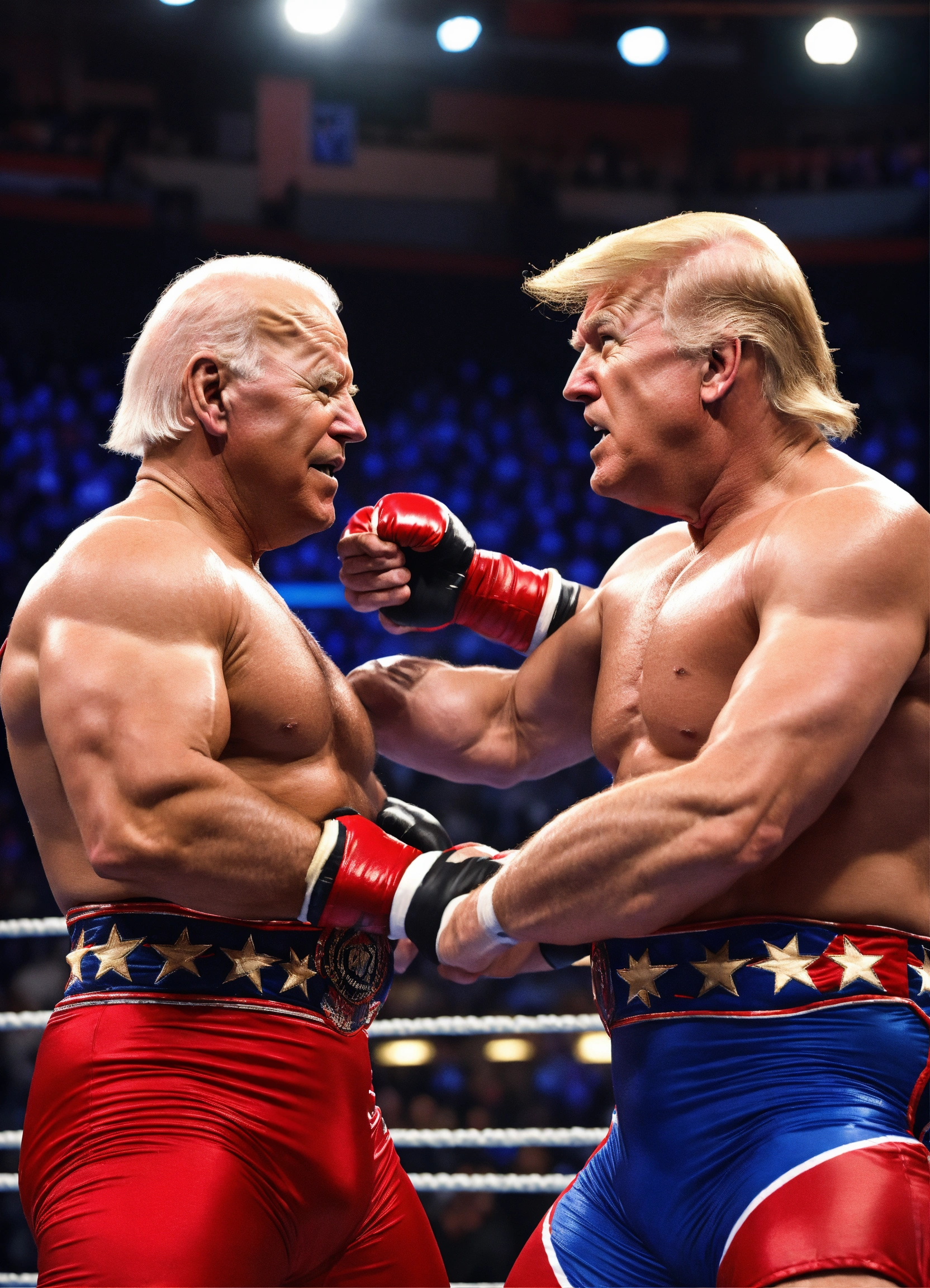 Lexica - Photo realistic shot of Joe Biden and Donald Trump as ...