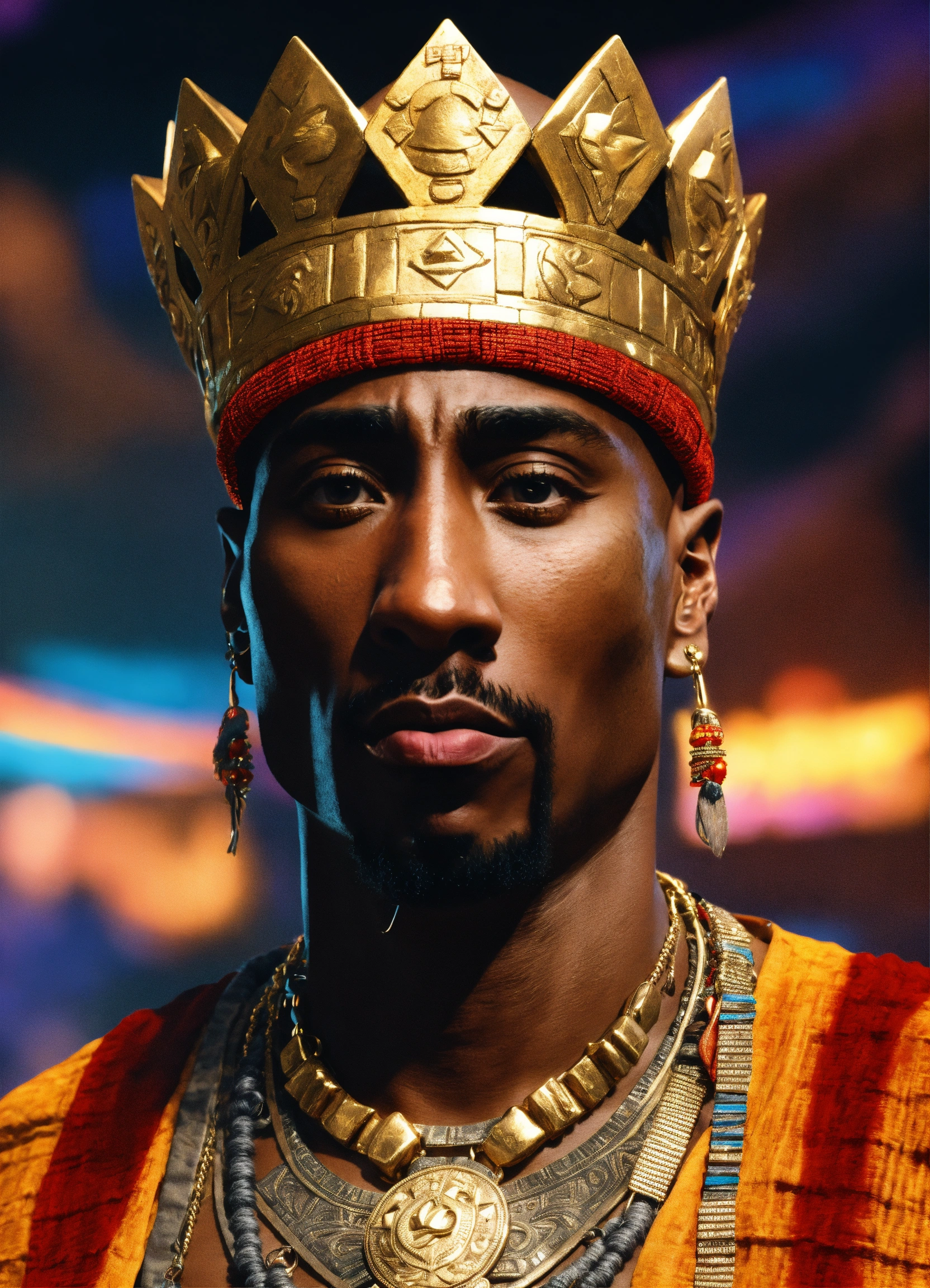 Lexica - Tupac Shakur as a Powerful Ancient Inca King. 8k unreal render ...