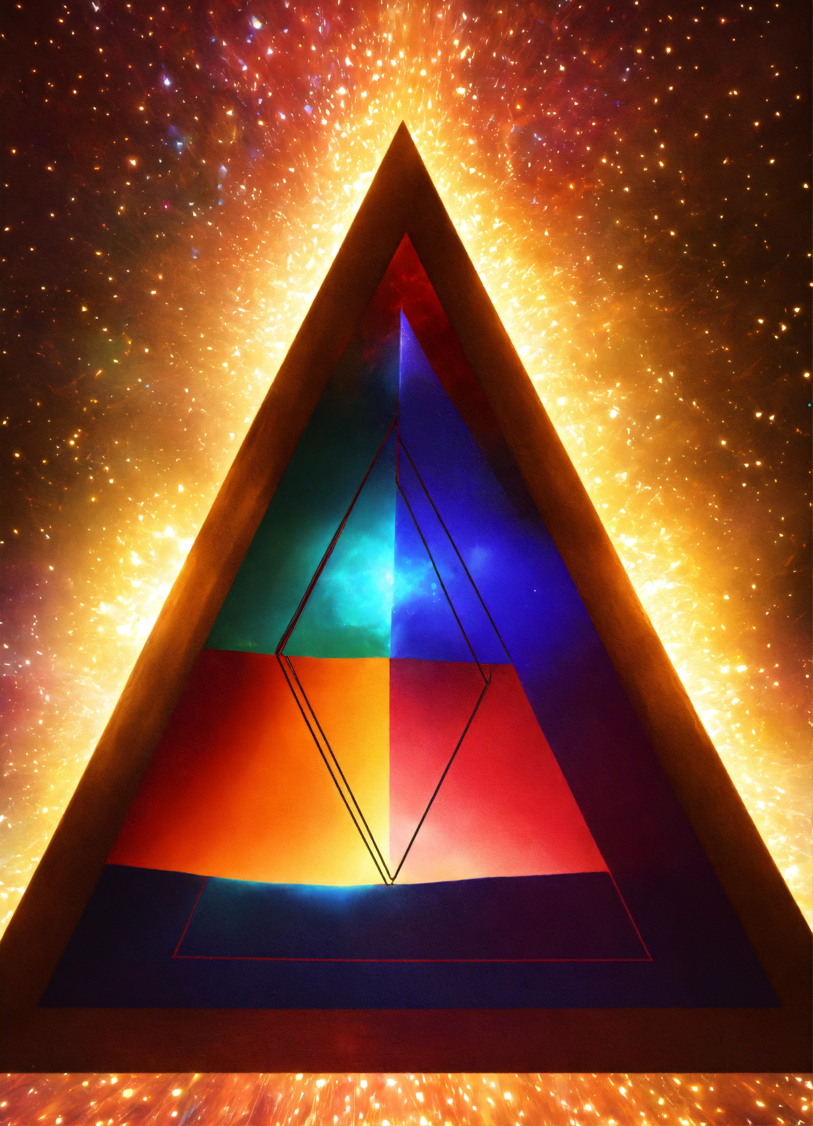 Lexica - A triangle symboles, inter-connected, connected to the inner ...