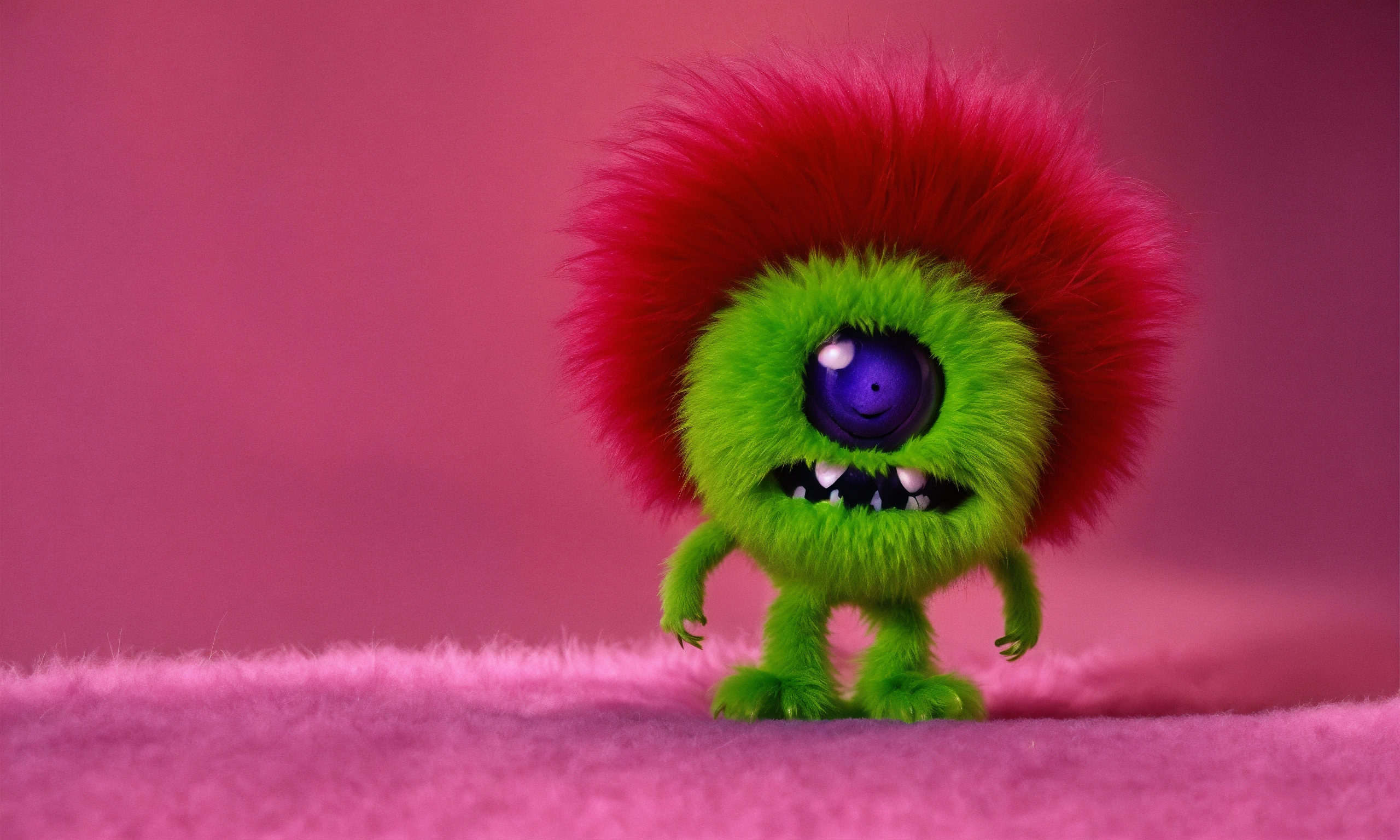 Lexica - Cute pink fuzzy baby monster