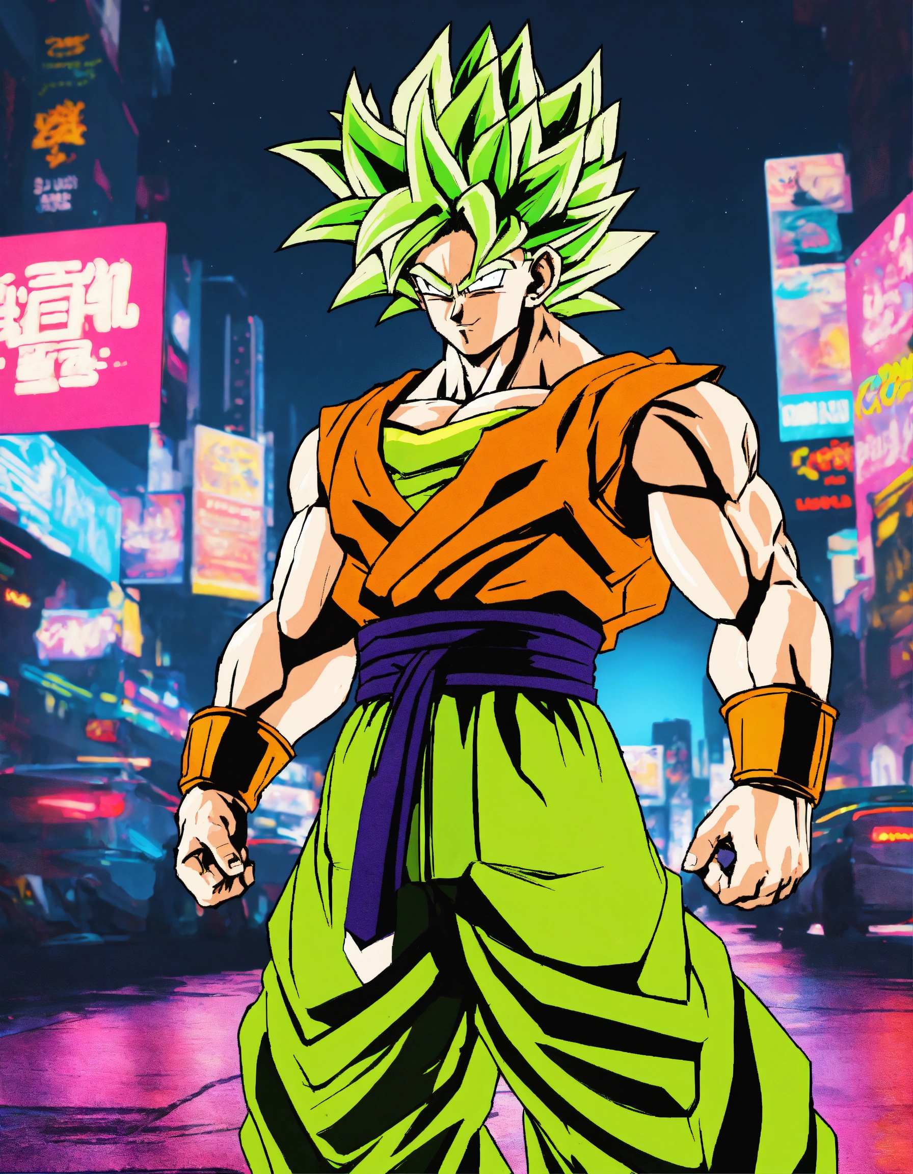 Lexica - Create a modern-day, human-Saiyan Broly in the style of Unreal ...