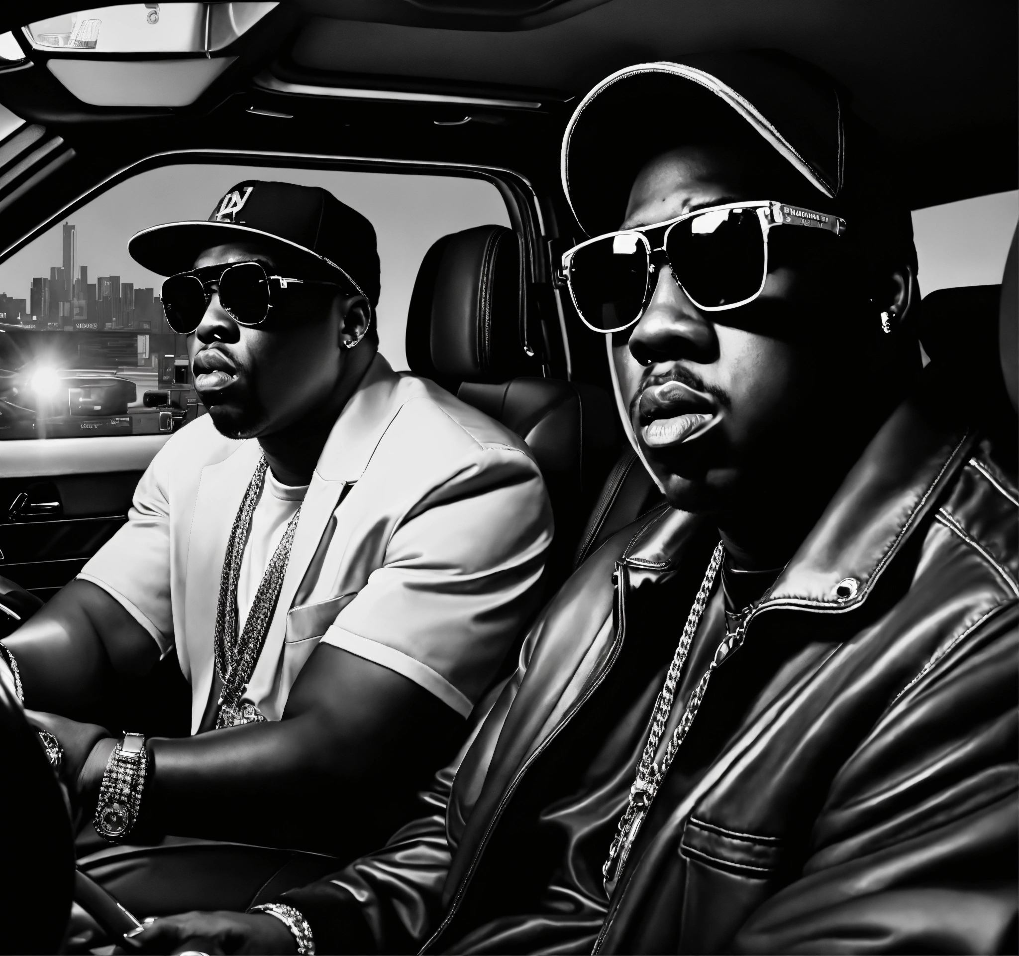 Lexica - Interior view Pop art, hyperrealist portrait of black rapper ...