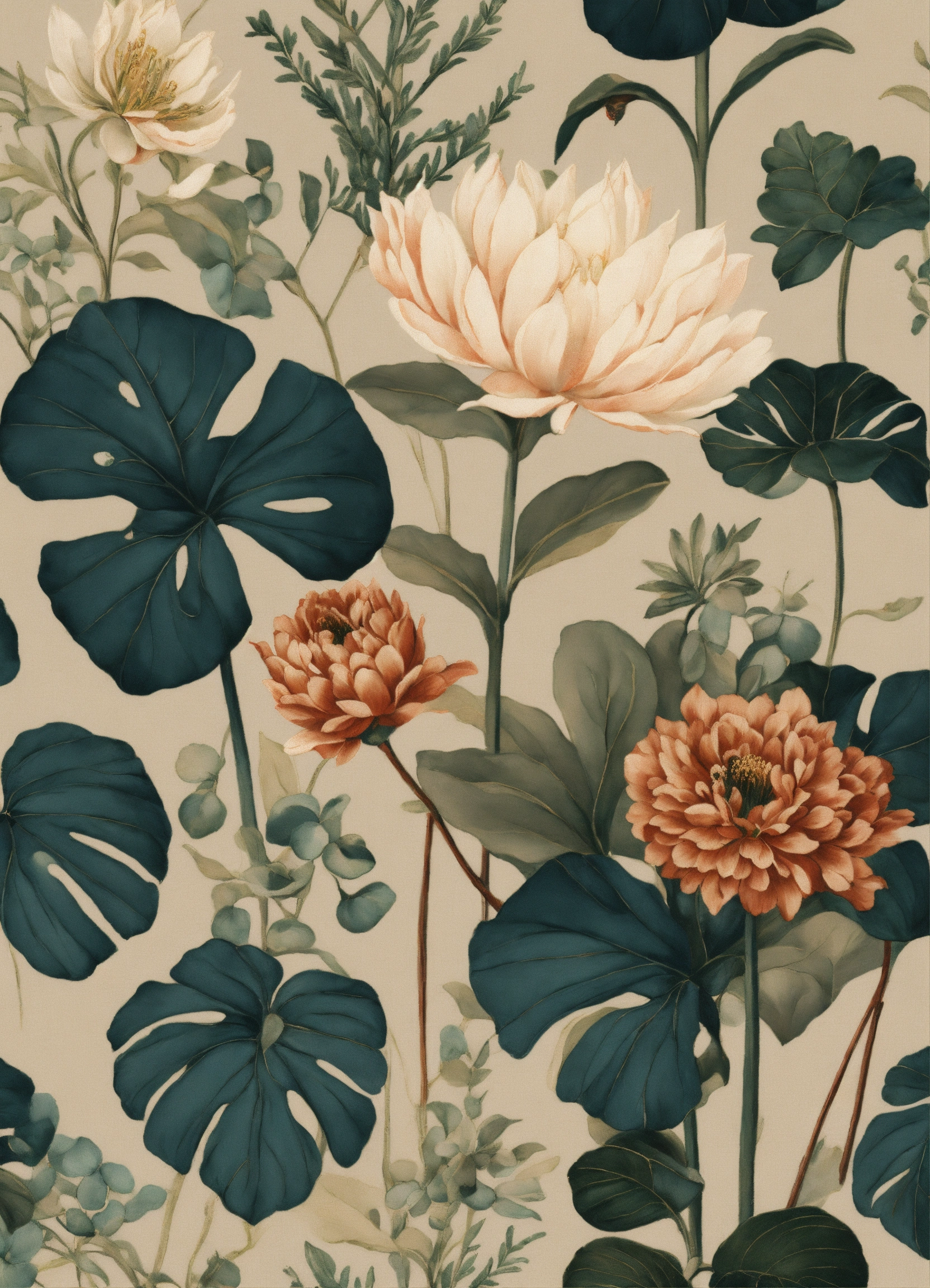 Lexica - Botanical vintage surreal pattern, petite embellishments ...