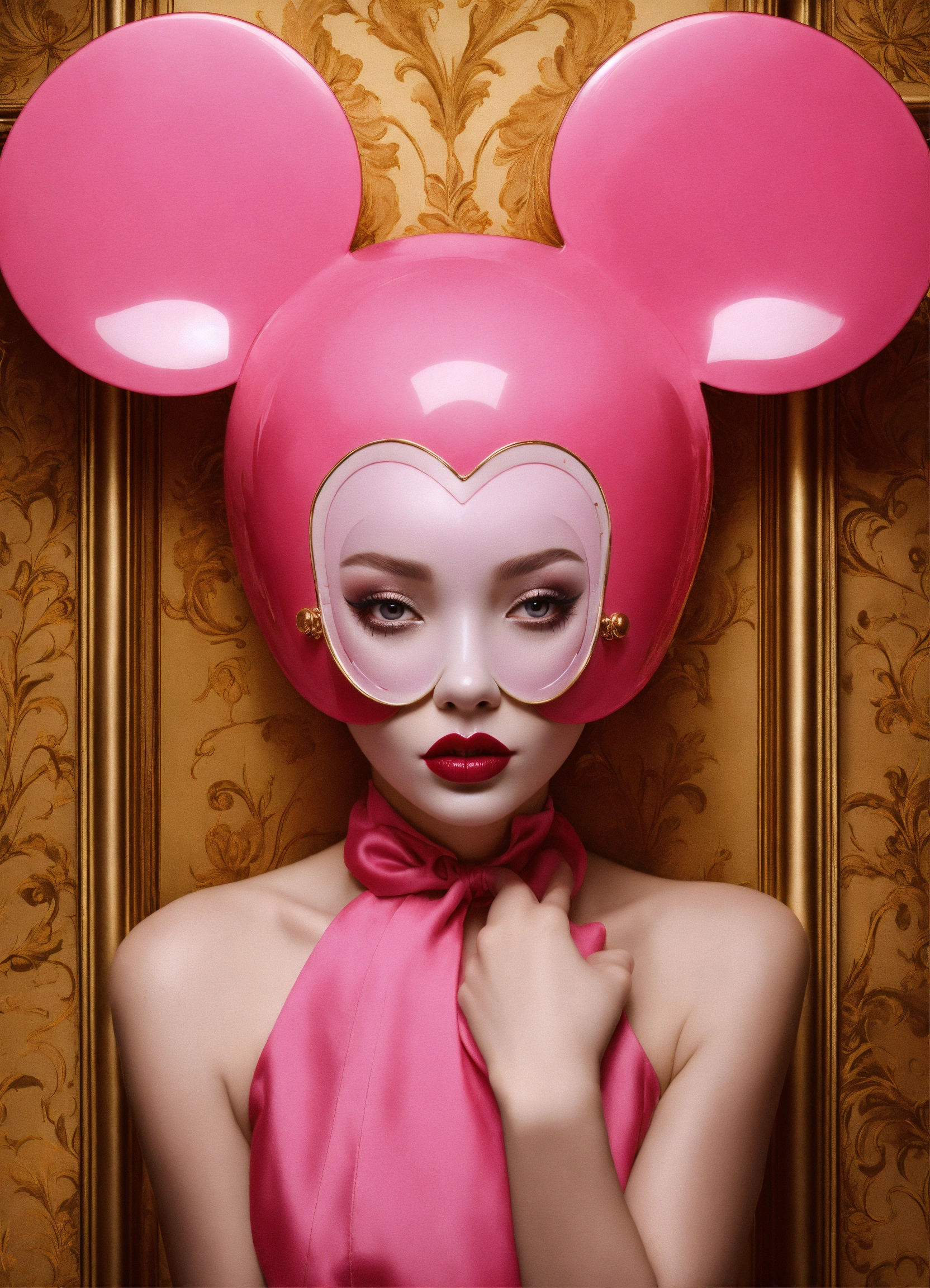 Lexica - Close up portrait Photography, of the parfume, wearing a pink ...