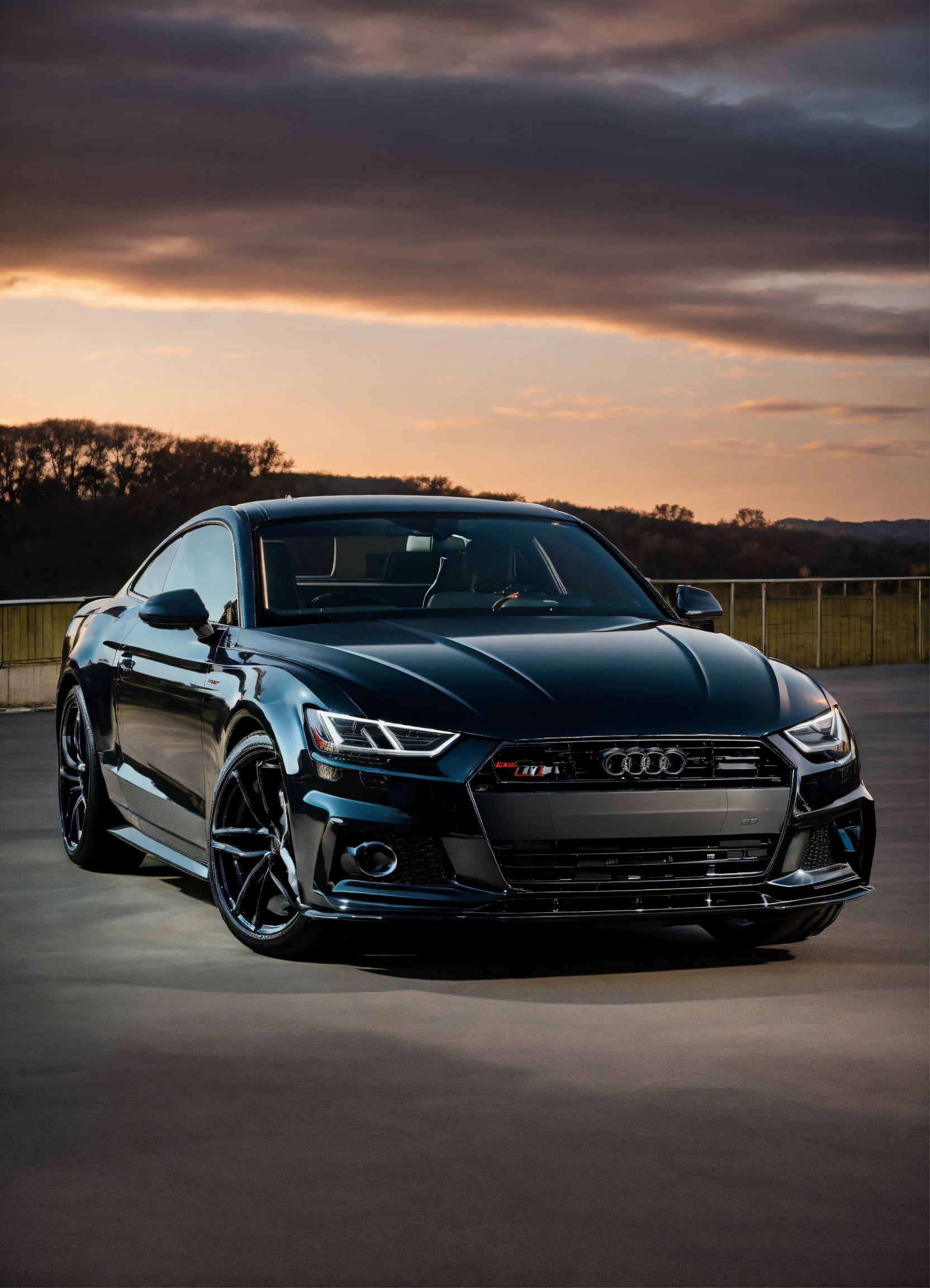 Lexica - Black Audi with Mustang Body, sleek automotive hybrid, Nikon ...