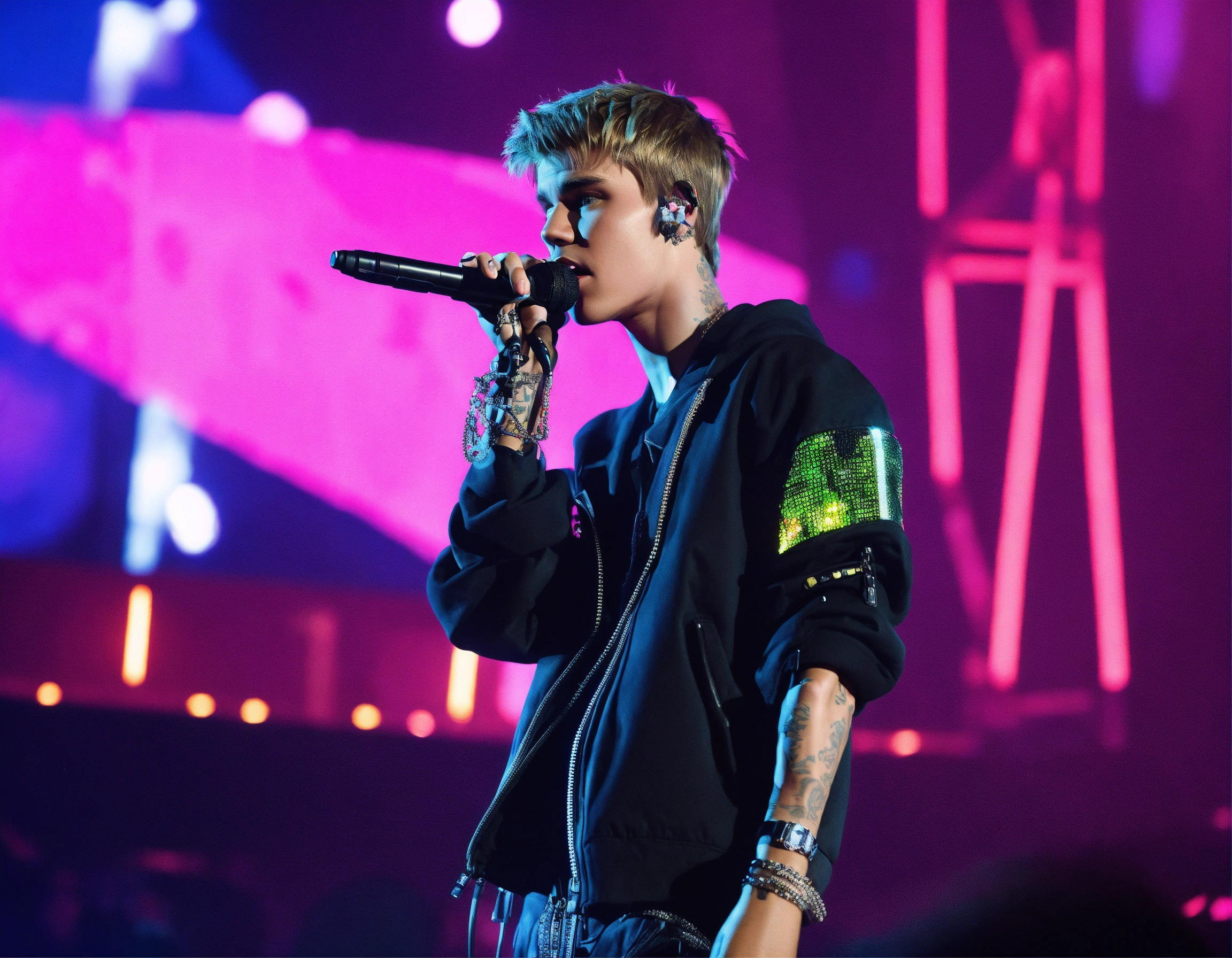 Lexica - Singer Justin Bieber gives a performance in the aesthetics of ...