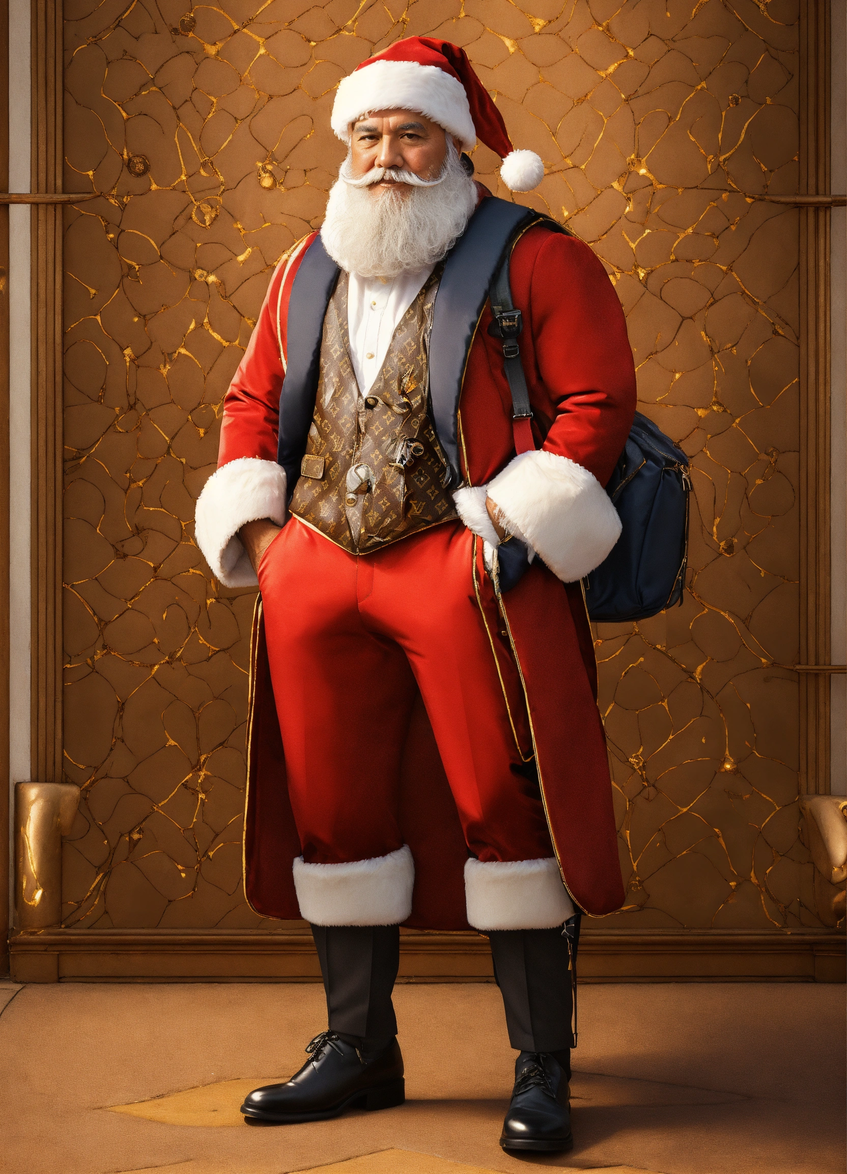 Lexica - A extremely handsome modern Latino Santa Claus, wearing a ...