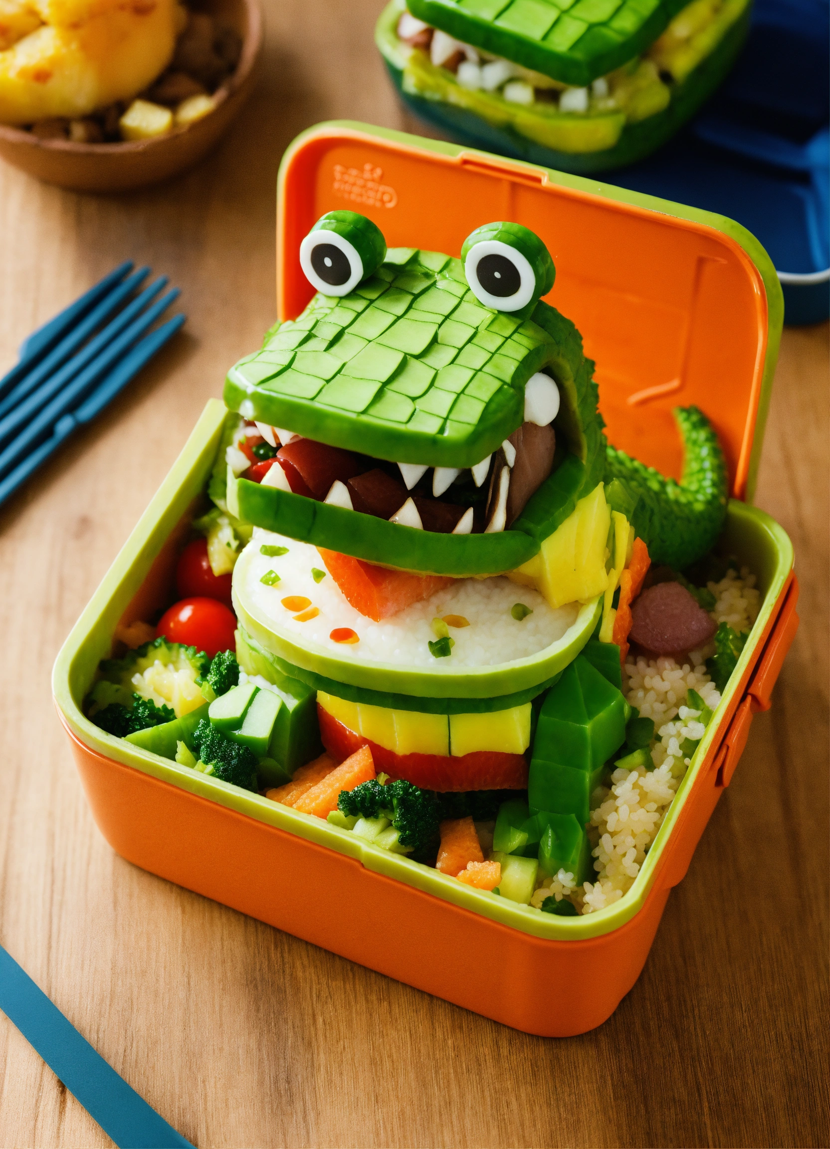 Lexica - Vector the Crocodile inspired bento box
