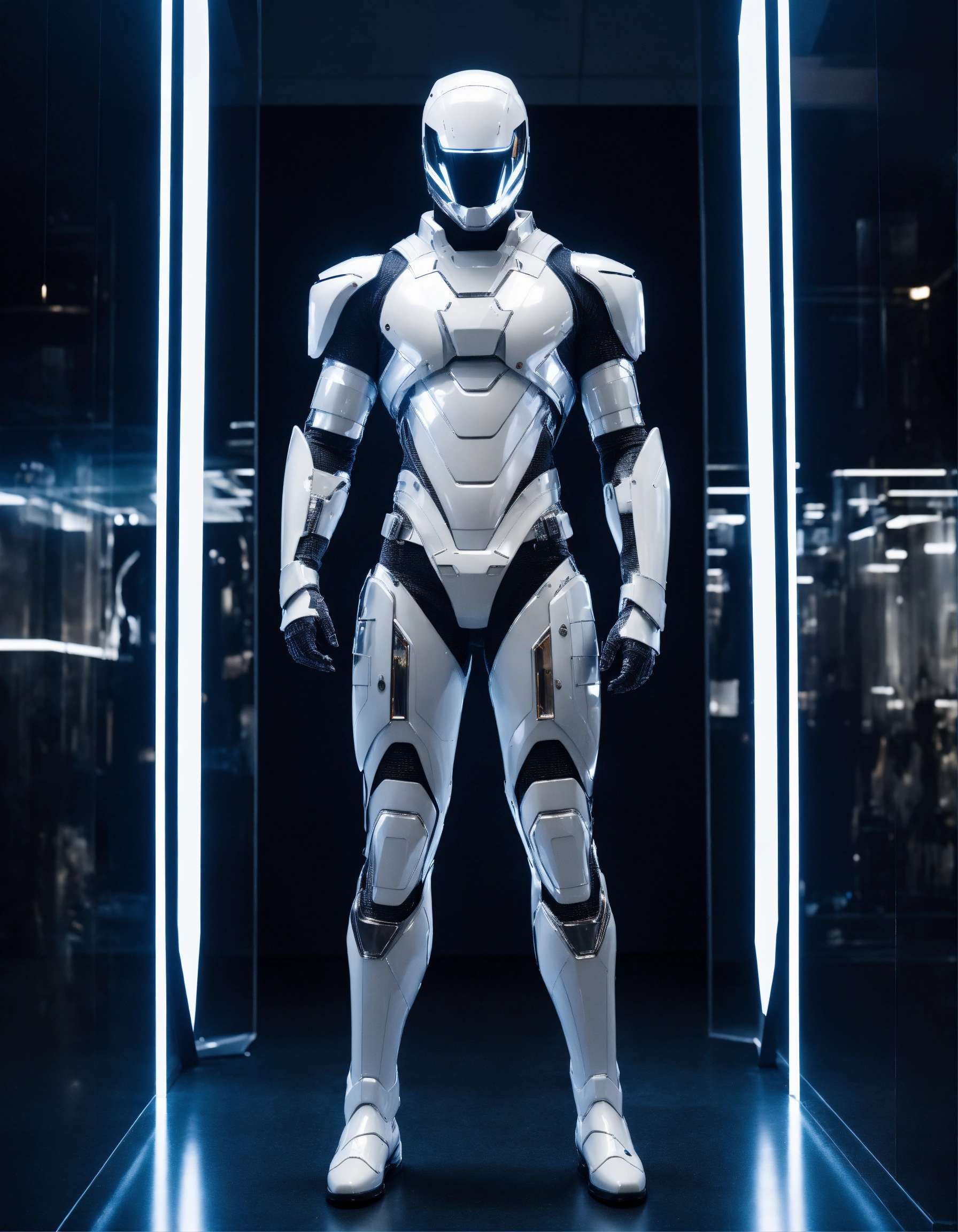 Lexica - An ultrarealistic photograph of a white metal minimalist ...