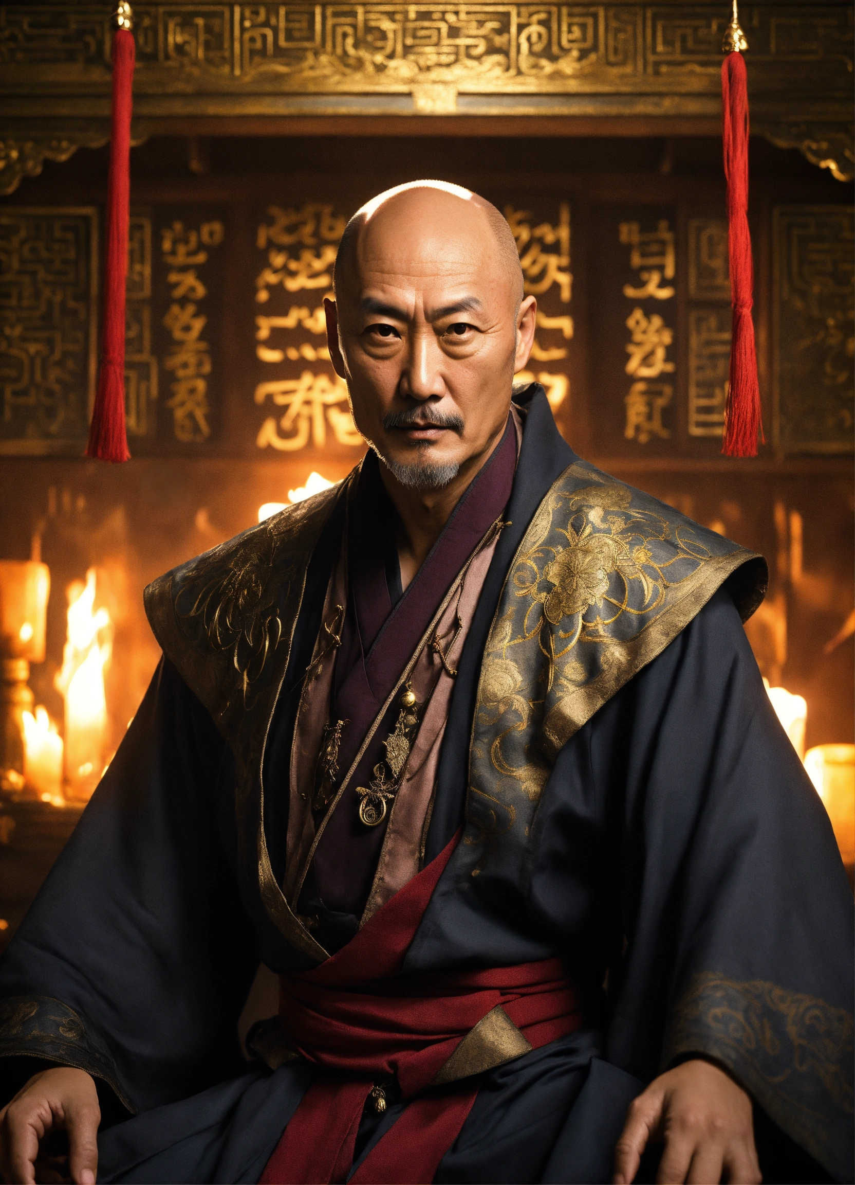 Lexica - An bald Ken watanabe as a very powerful oriental Wizard for a ...