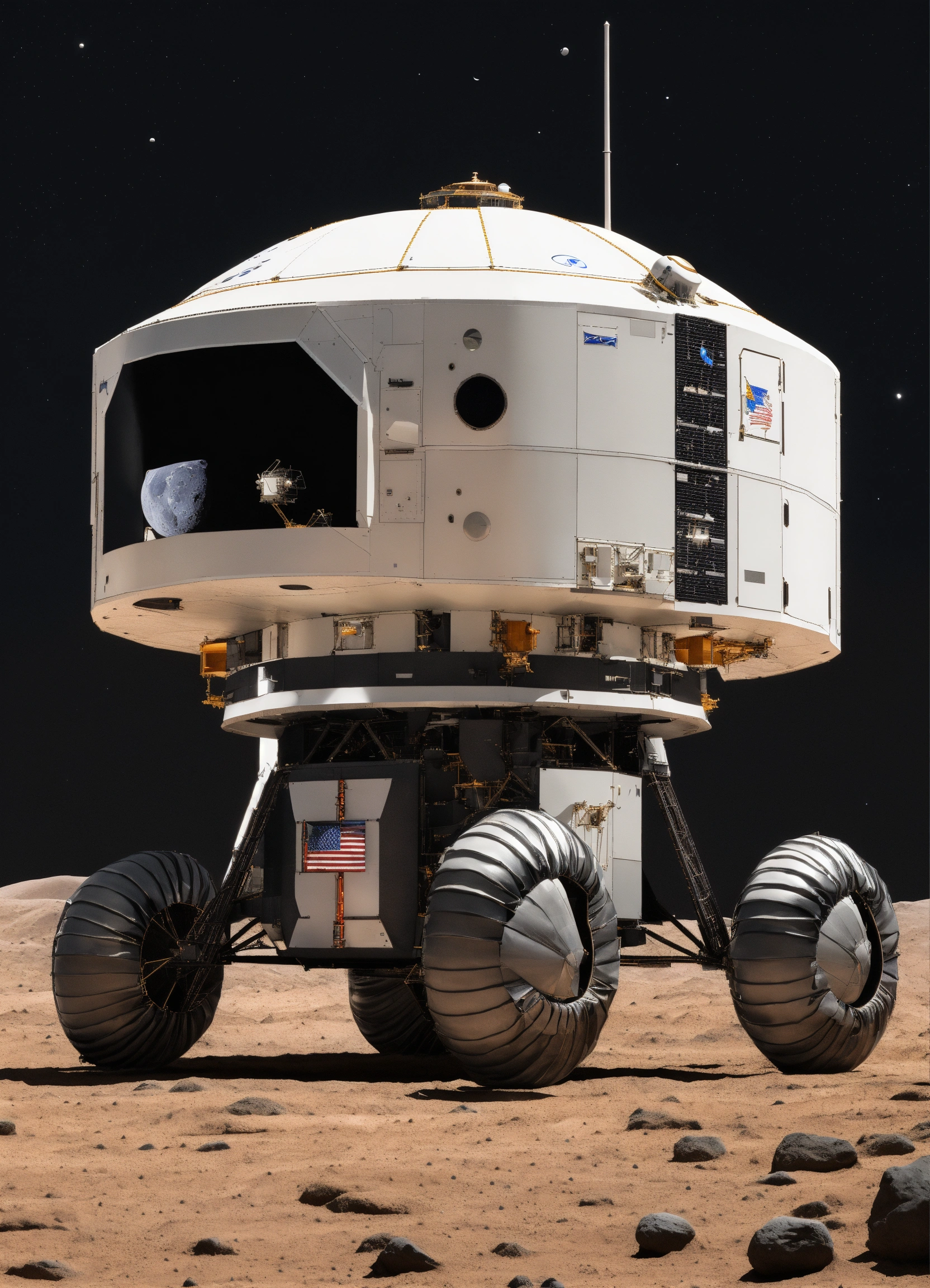Lexica - A small moon lander with similar aesthetics to the space ...