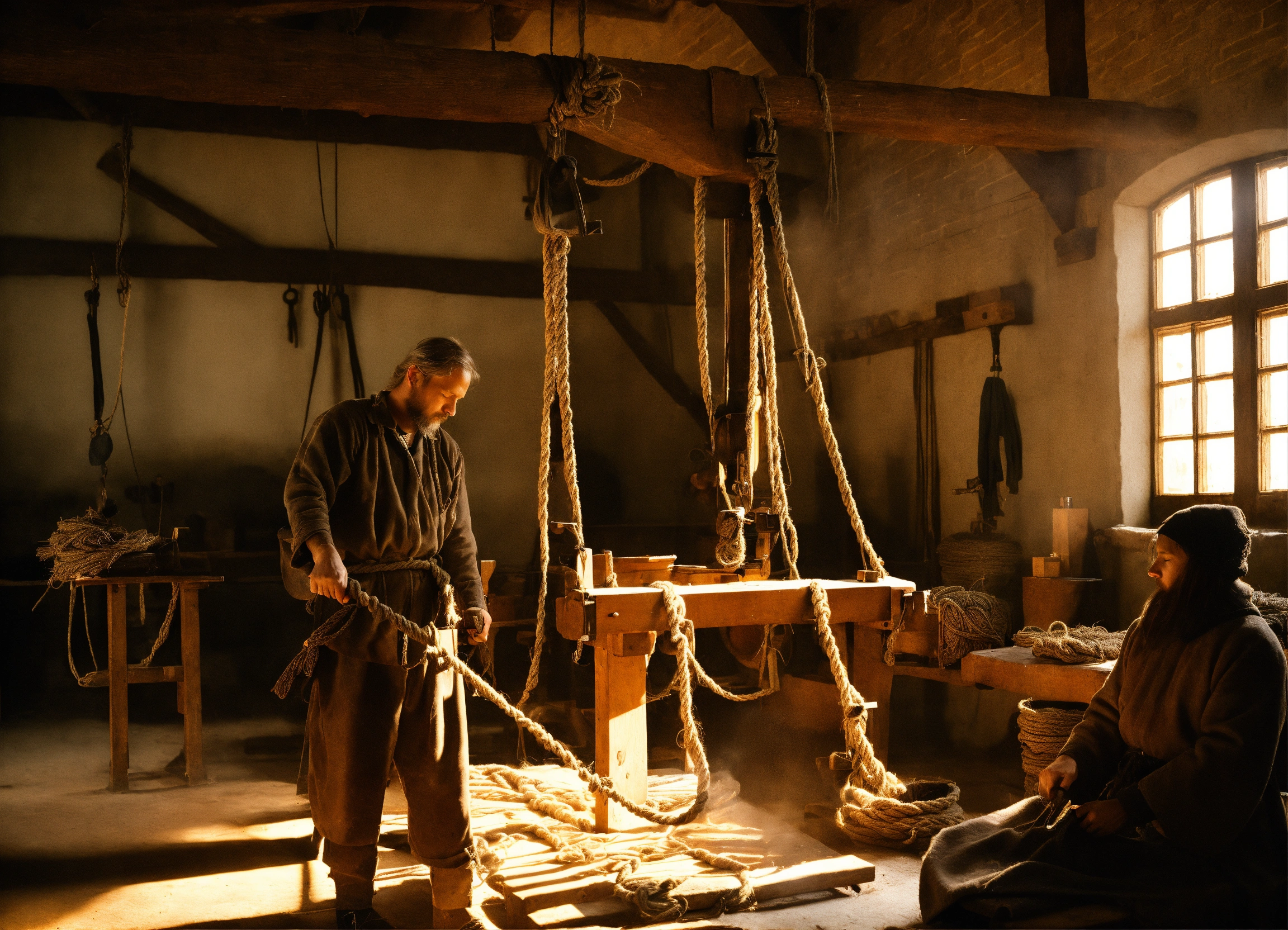 Lexica - Manufacturing of a rope by a Scandinavian from the 12th century