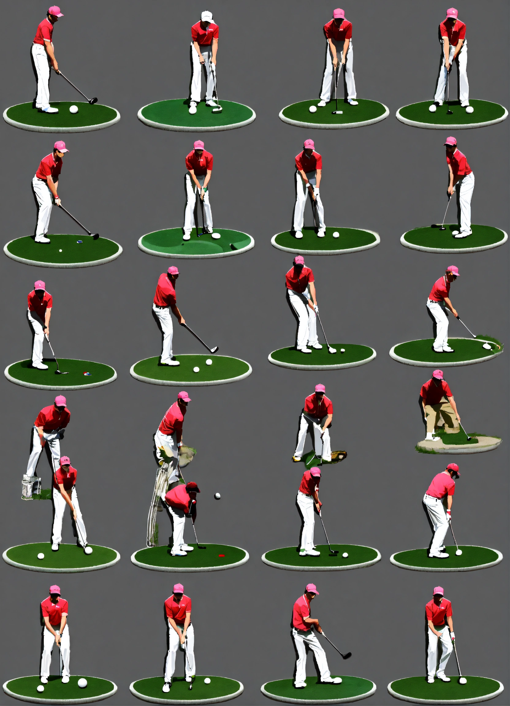 Lexica - Digital human Golfer in 10 various positions of golf play