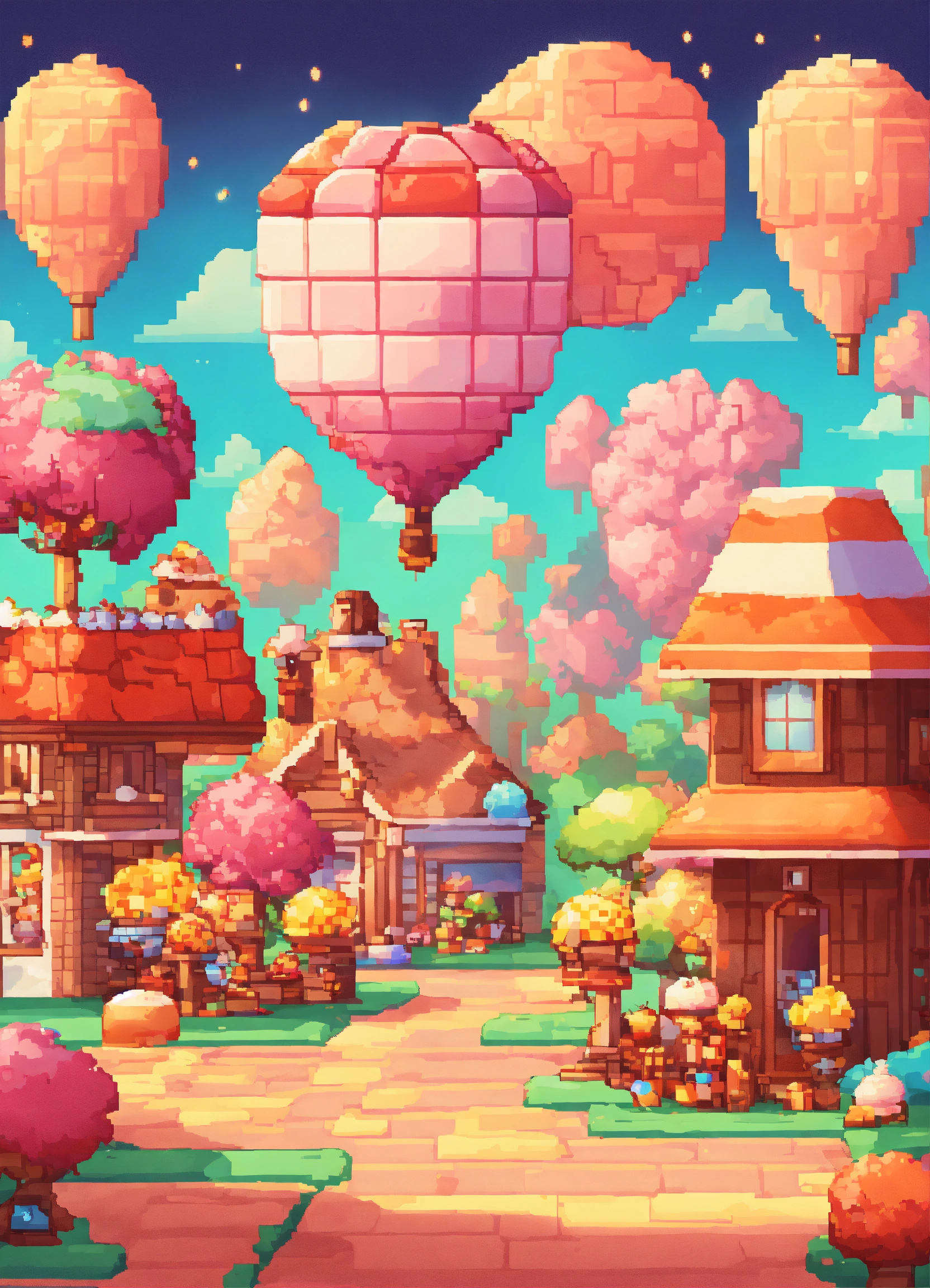 Lexica - Generate a top down, candy-themed simple sprite pixel game set ...