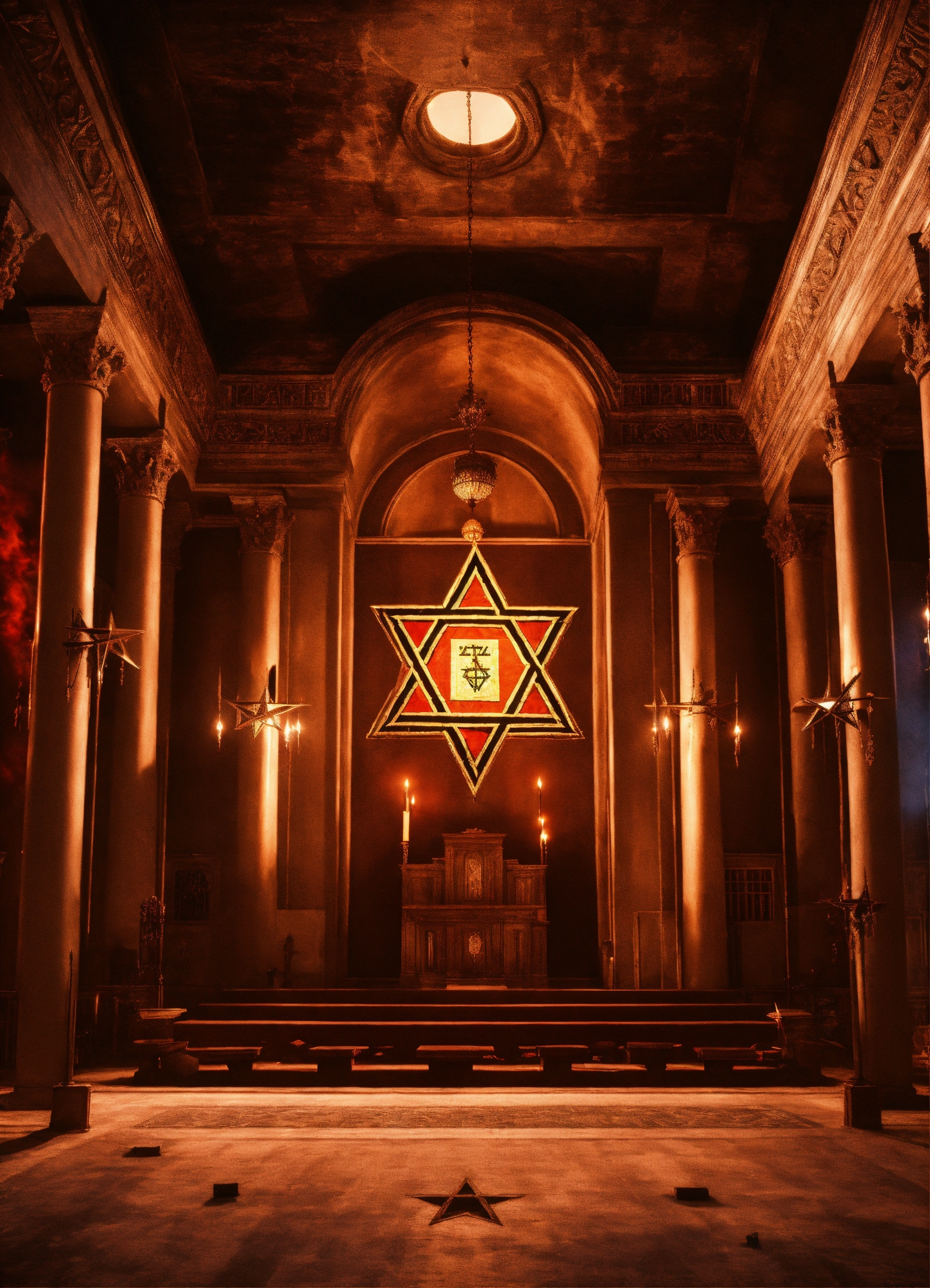 Lexica - Evil demonic Synagogue of Satan, star of david, Israeli flag ...