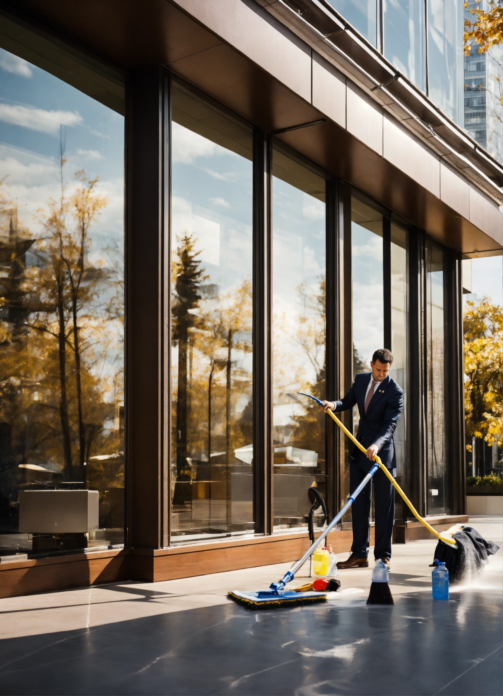 Lexica - Please create a realistic imagem of a canadian man cleaning a ...
