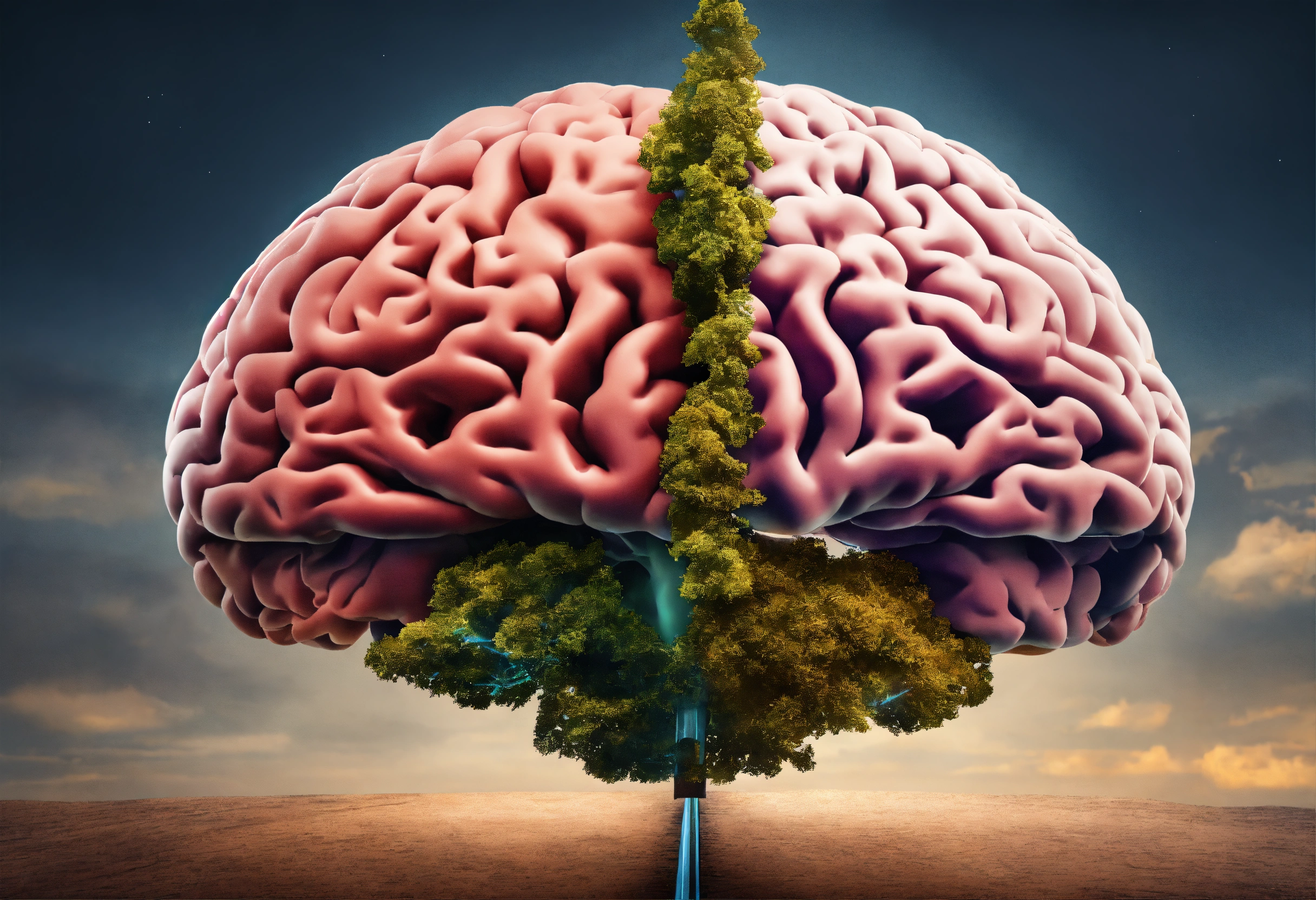 Lexica - 2 brains outline communicating with each other