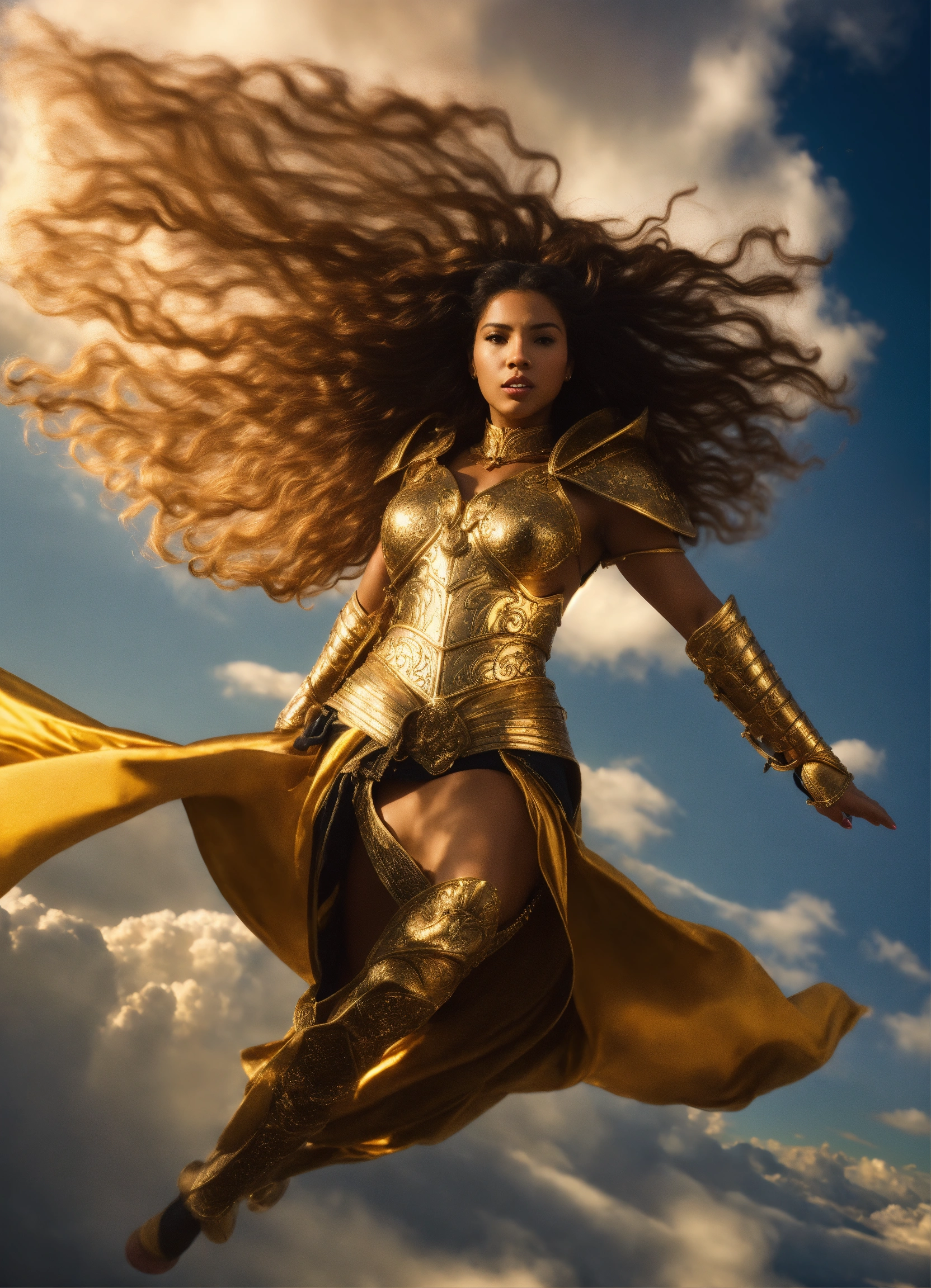 Lexica - Dramatic aerial photograph of a beautiful brown skinned sky ...