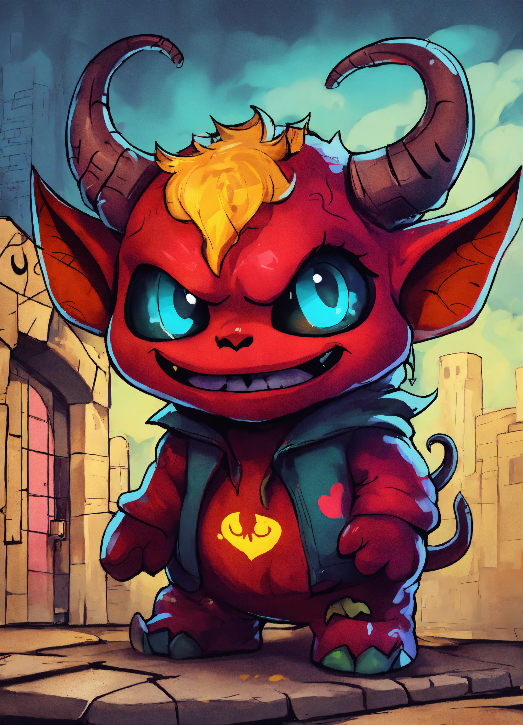 Lexica - Cute demon, graffiti style