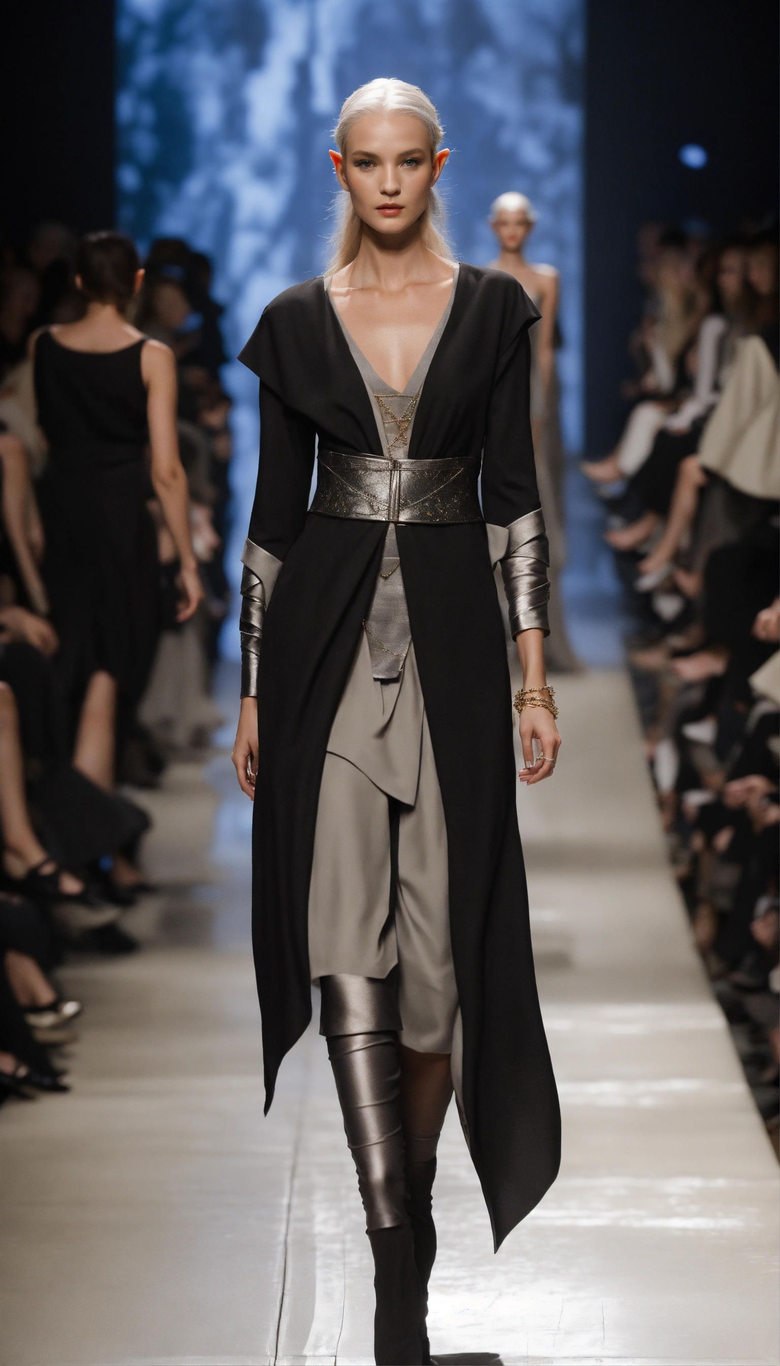 Lexica - Lothlorien neutral gender elves walking runway during elvin ...