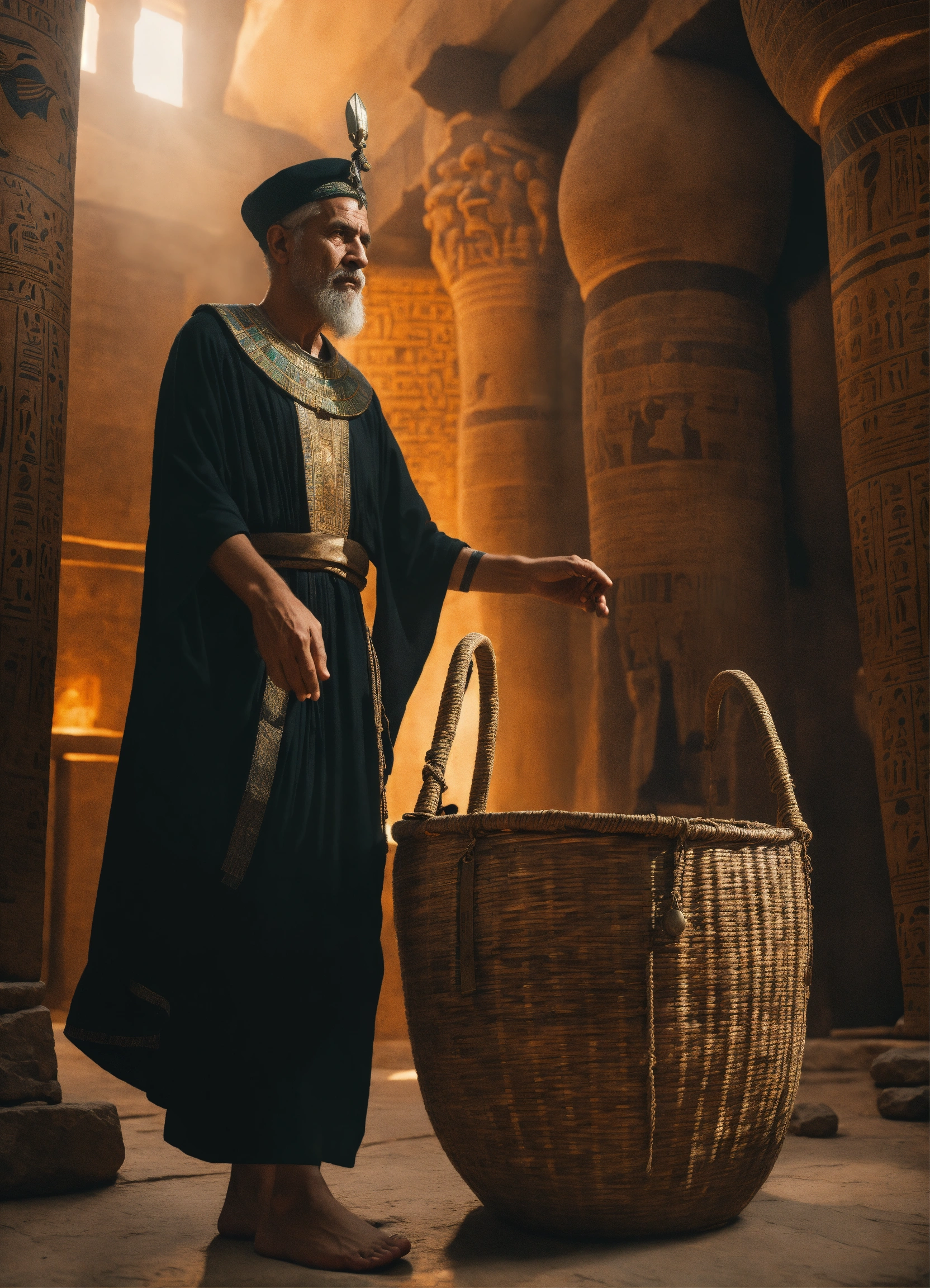 Lexica - An epic fantasy scene in ancient Egypt featuring an old ...