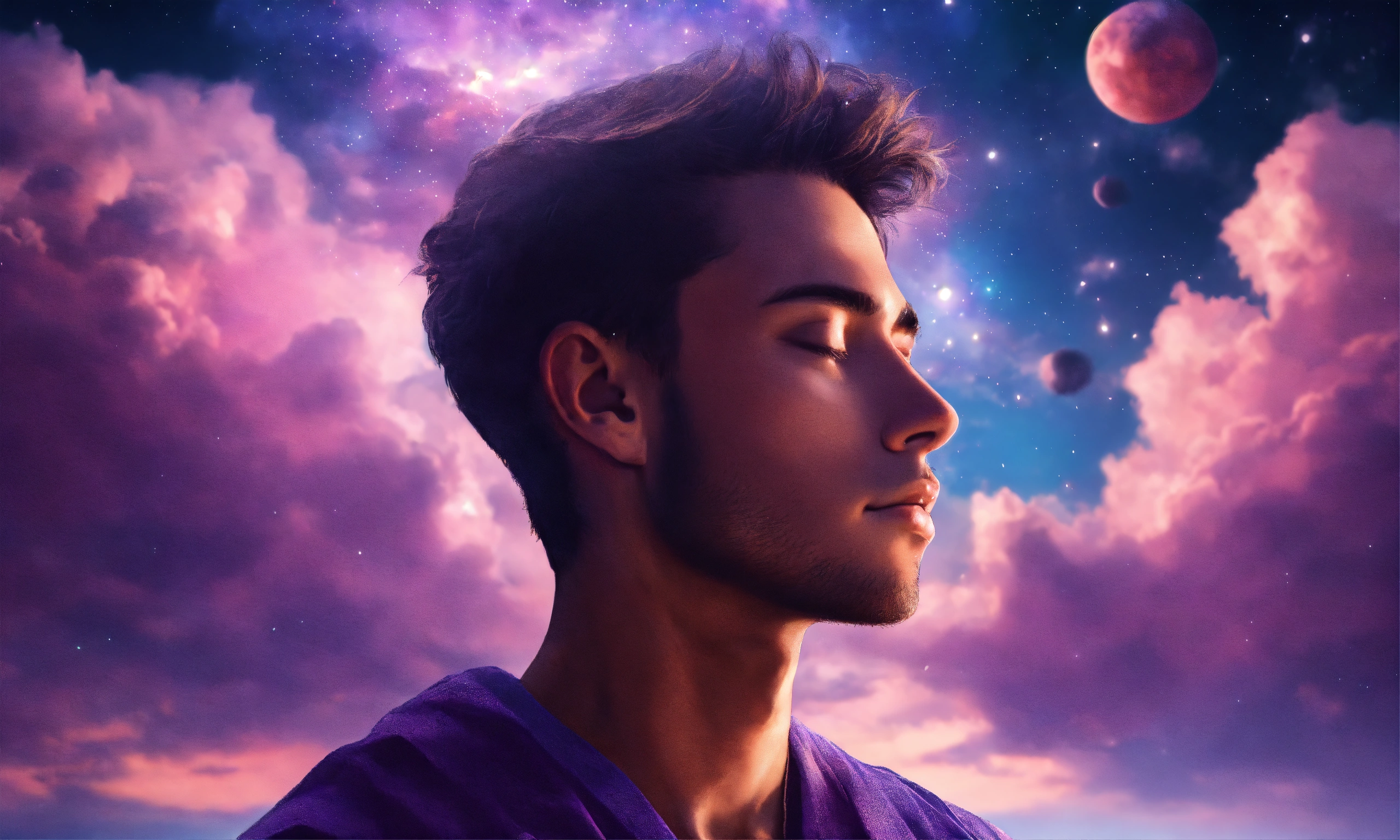 Lexica - A cute guy, meditating, close up of face, 4k colours, photo ...