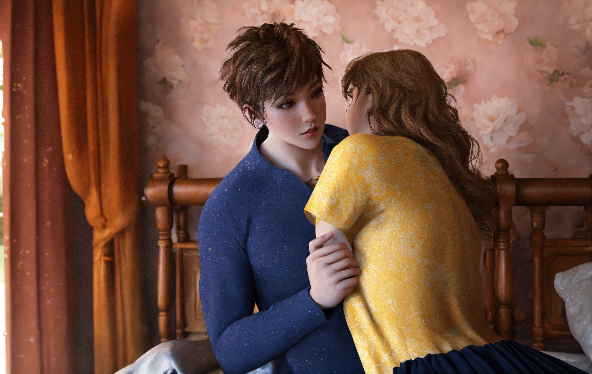 Lexica - Hyper realism, poetic, romantic, long dress, realistic shading ...