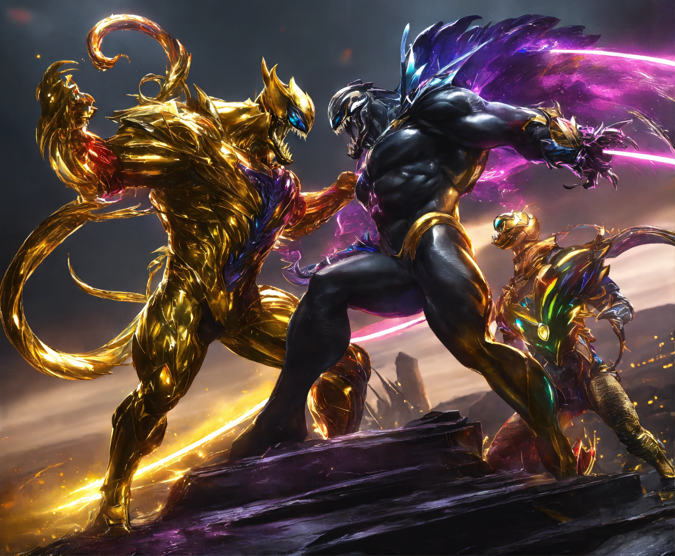 Lexica - Dark venom vs Chrome and gold silver god rainbow