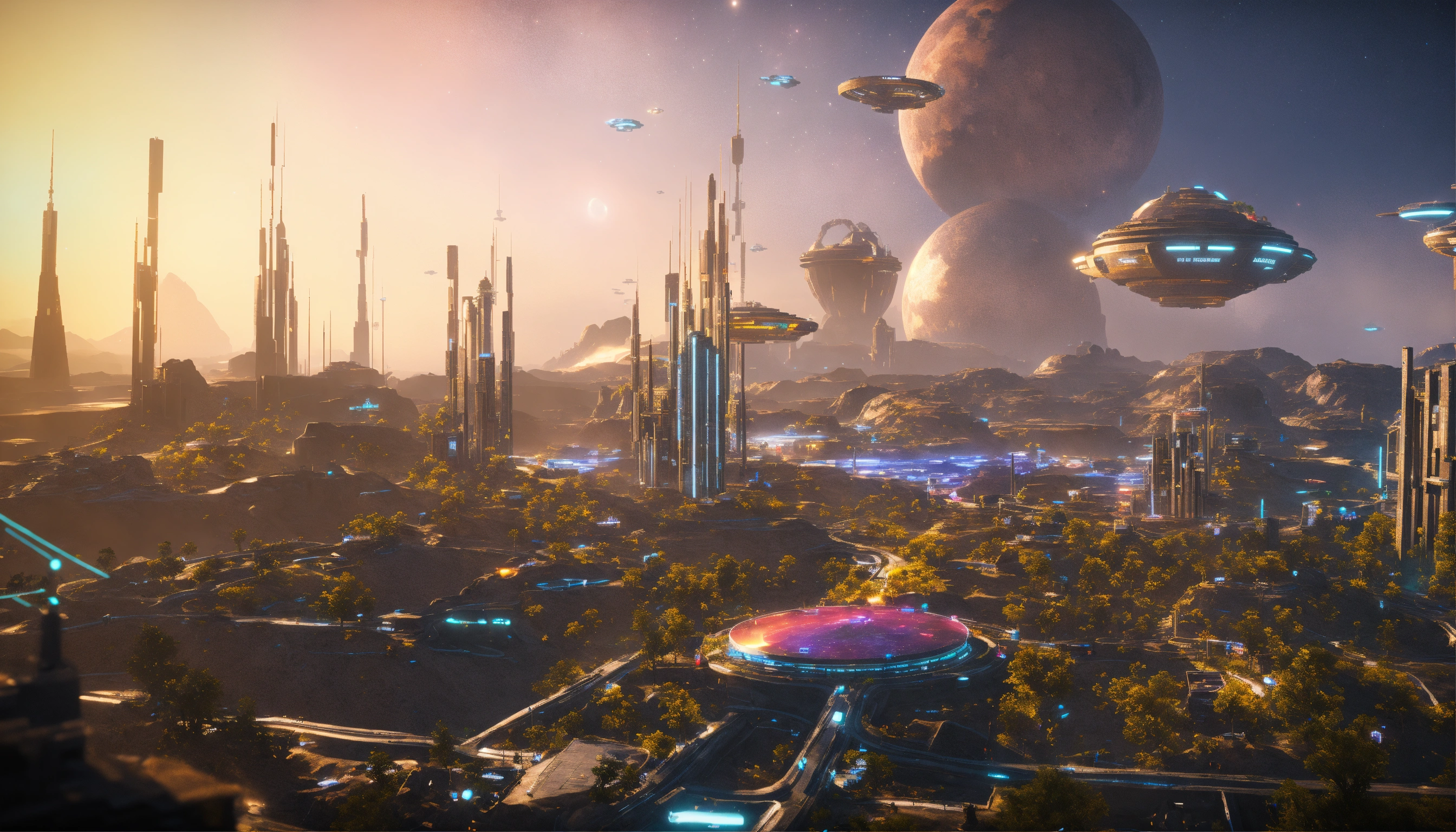 Lexica - Galactic city, trending on artstation, 8k, unreal engine ...