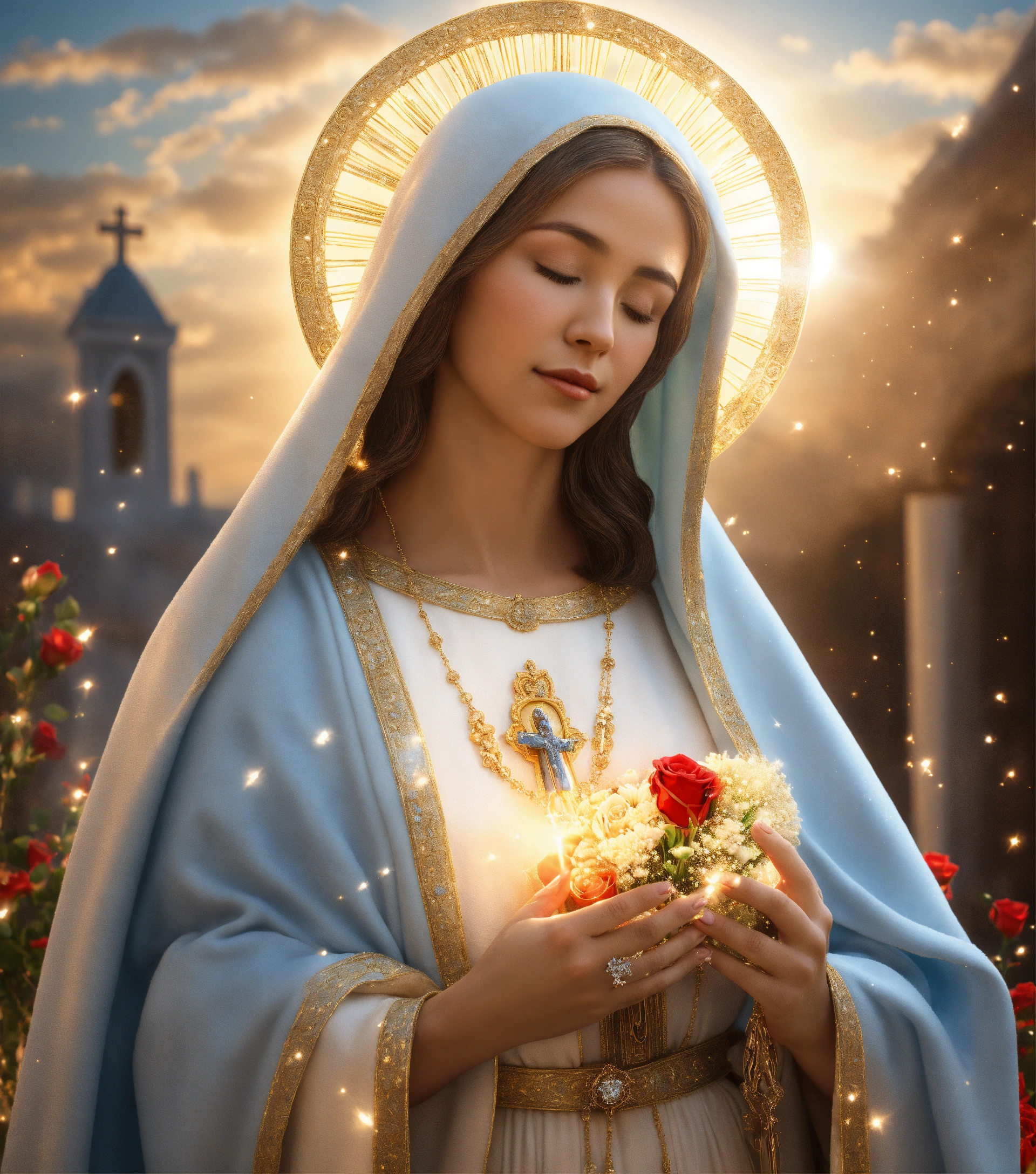 Lexica - Unreal engine render of a Beautiful 16k Mary Mother of Jesus ...