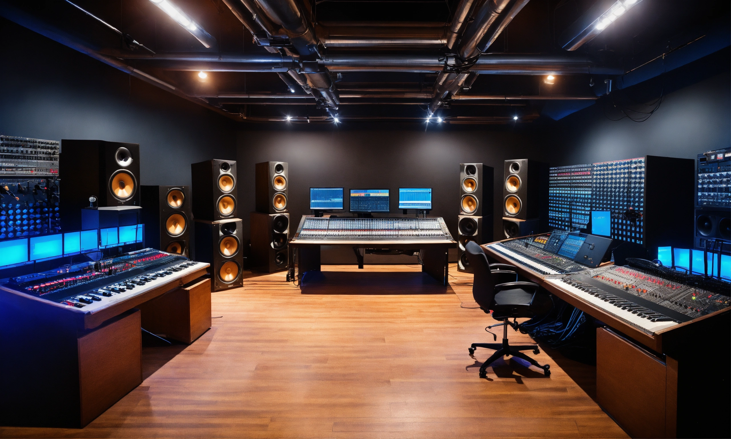 Lexica - Mega modern audio studio with noire detective office feeling ...