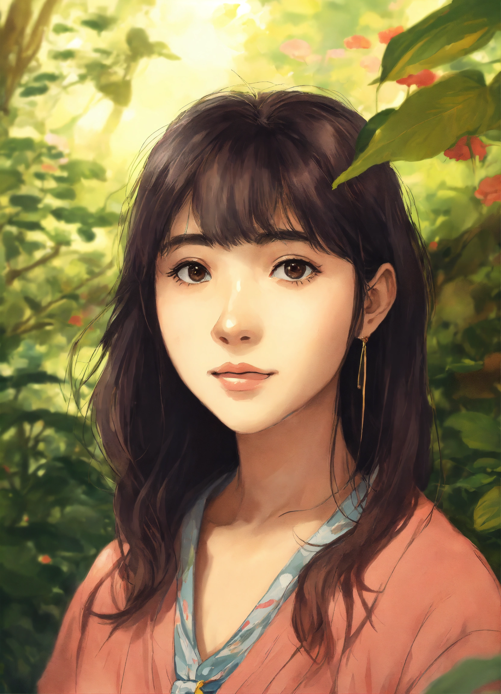 Lexica - 1 woman, 20 years old, beautiful, Studio Ghibli style ...